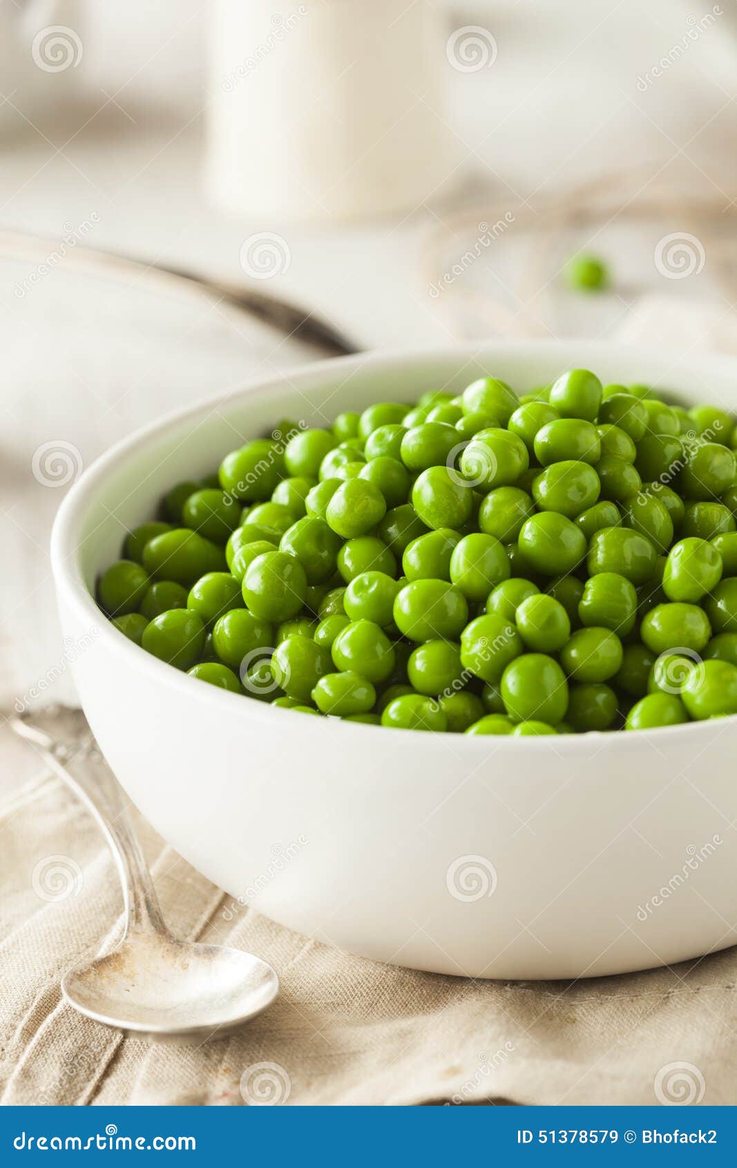 Organic Steamed Fresh Green Peas Stock Image - Image of natural ...