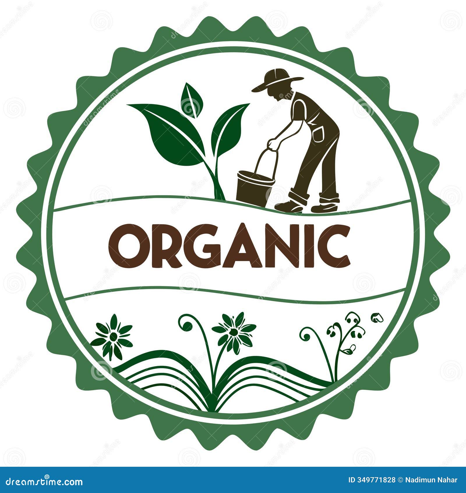 Organic Sticker Illustration Vector of an Organic Label Stock ...