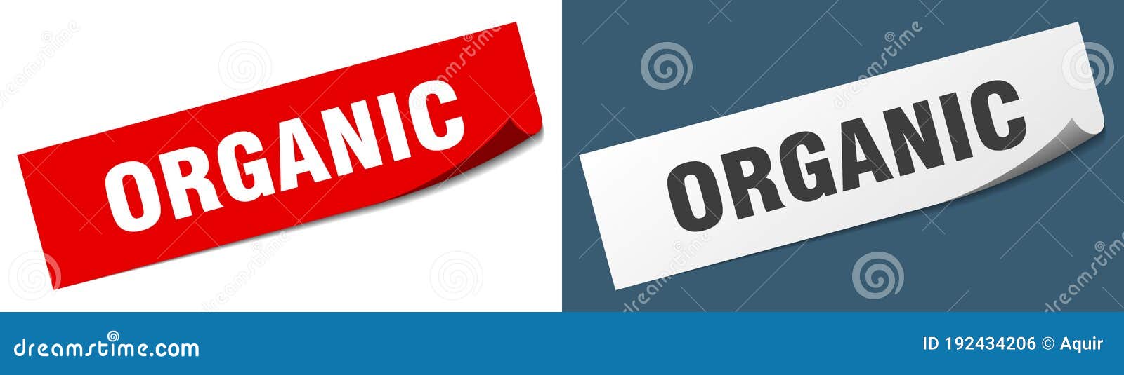 Organic Sticker. Organic Sign Set Stock Vector - Illustration of paper ...