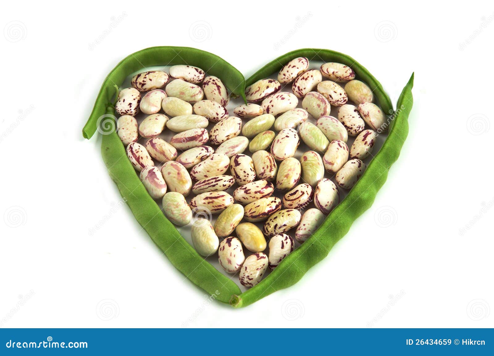 Organic String Beans on White Background; Stock Image - Image of ...