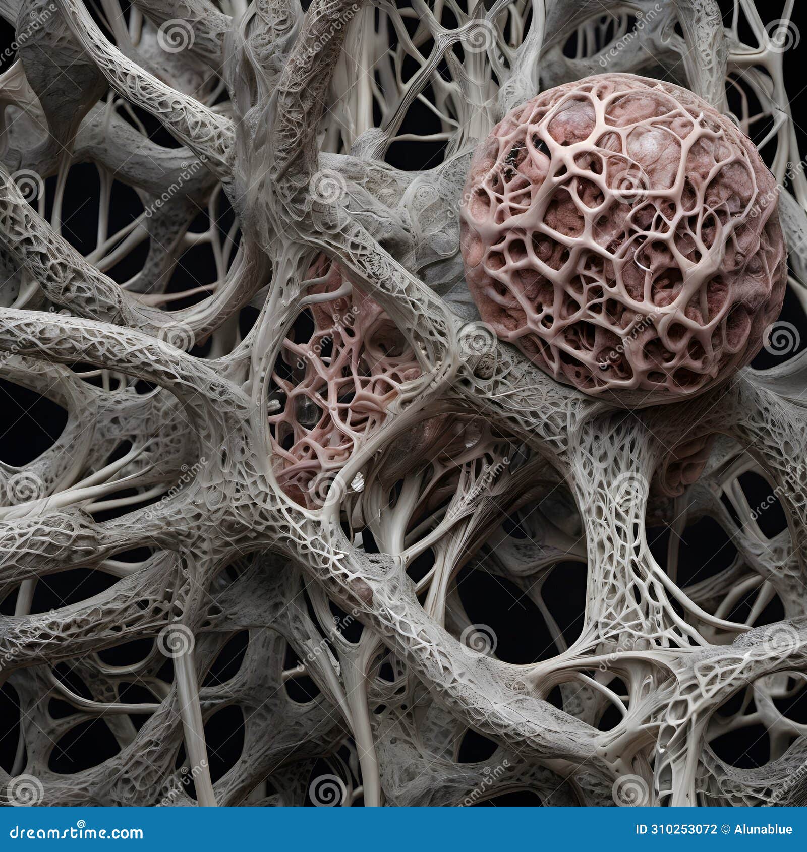 An Organic Structure with an Intricate Network of Strands and Nodules ...