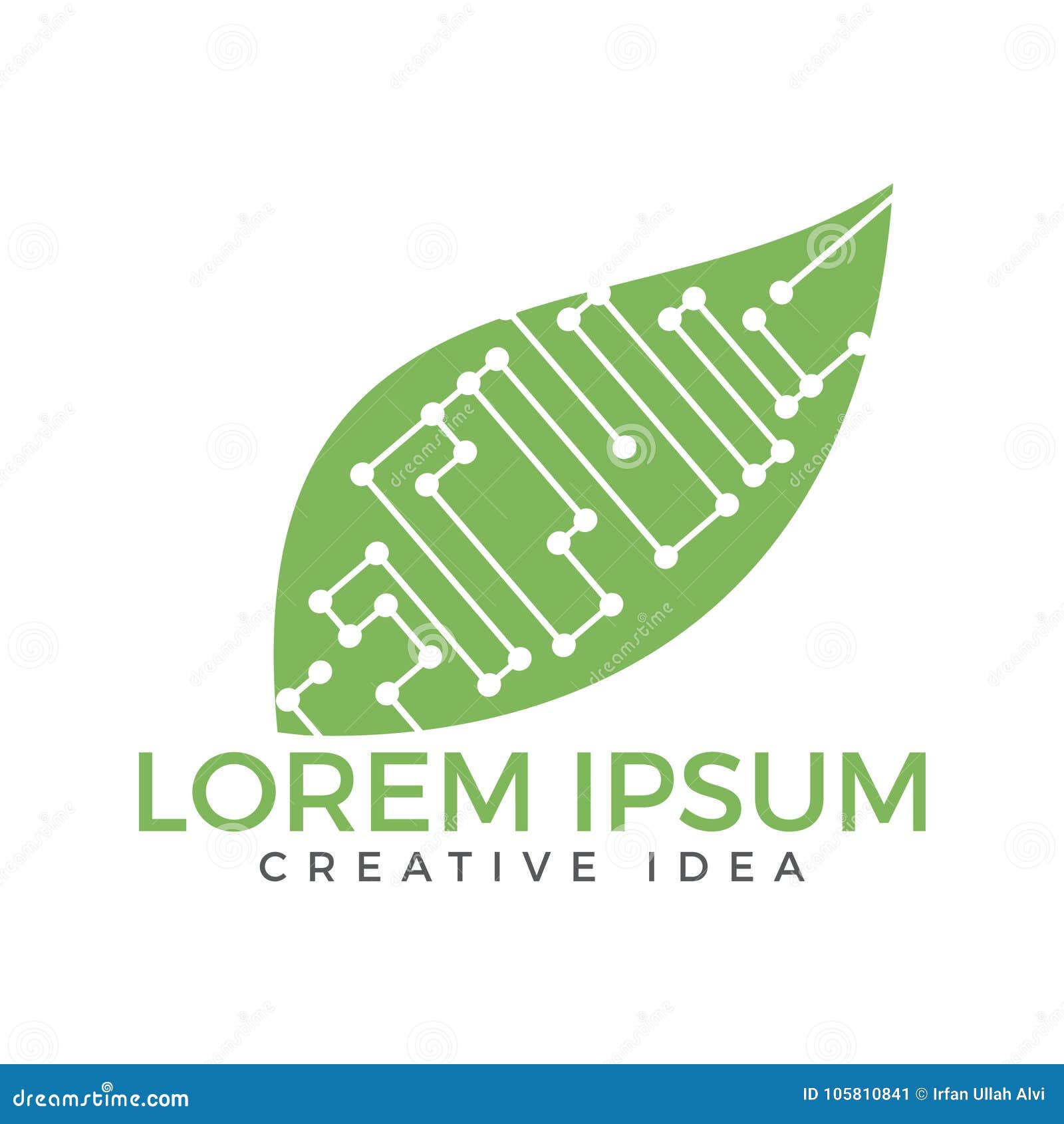 Circuit Leaf Logo Design. Vector Illustration | CartoonDealer.com ...