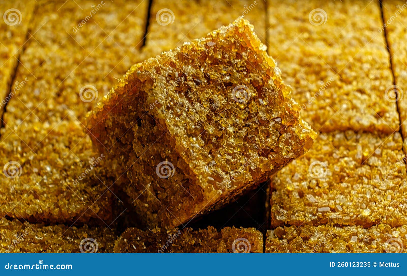Organic Sugar Cube Macro Image. Sugar Cube on Top of Other Cubes in ...