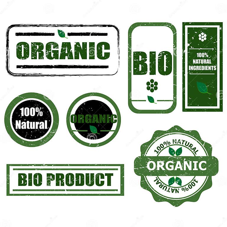 Organic tags stock vector. Illustration of grunge, stamp - 42783770