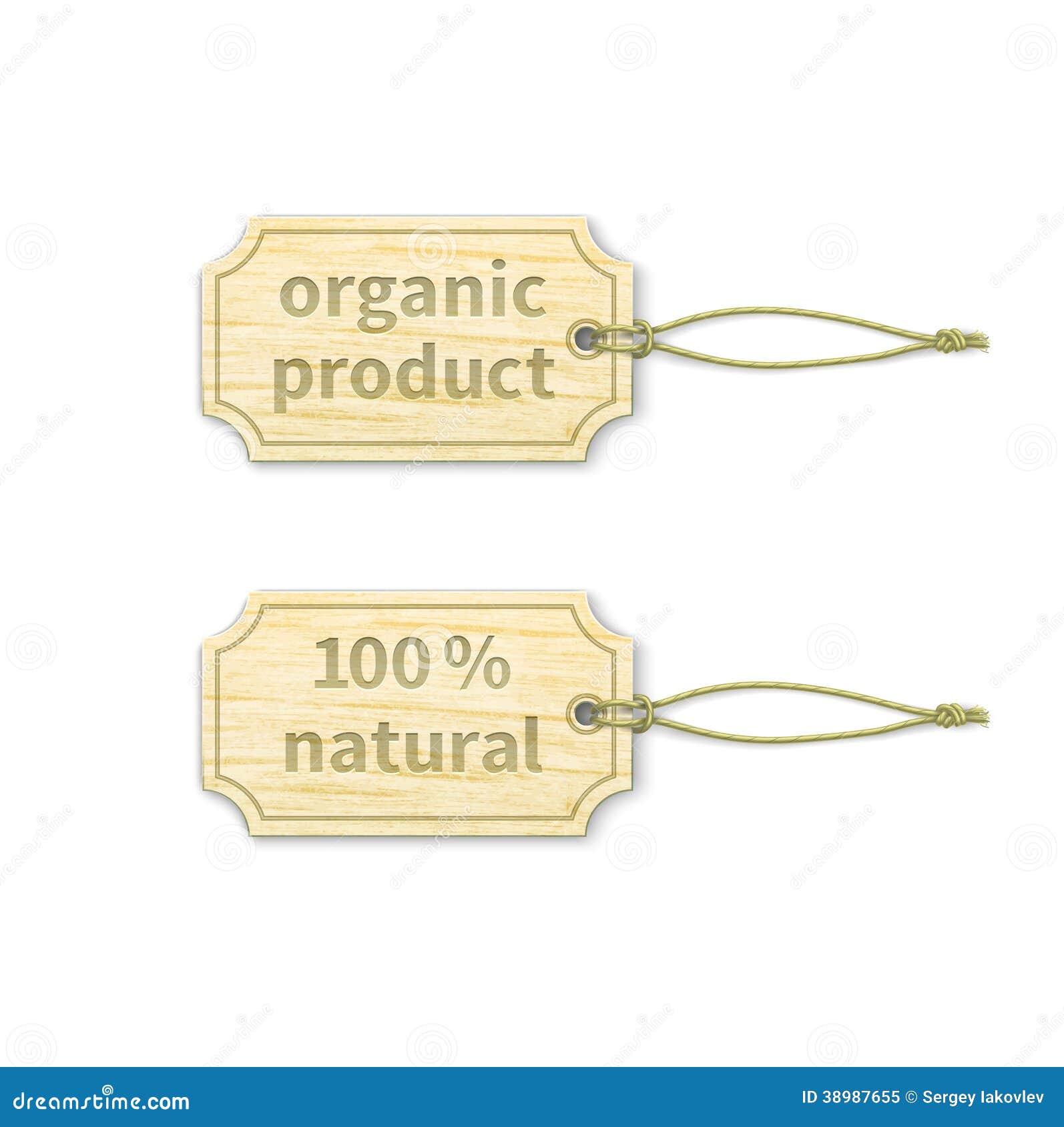 Organic tags set 1.1 stock illustration. Illustration of packthread ...