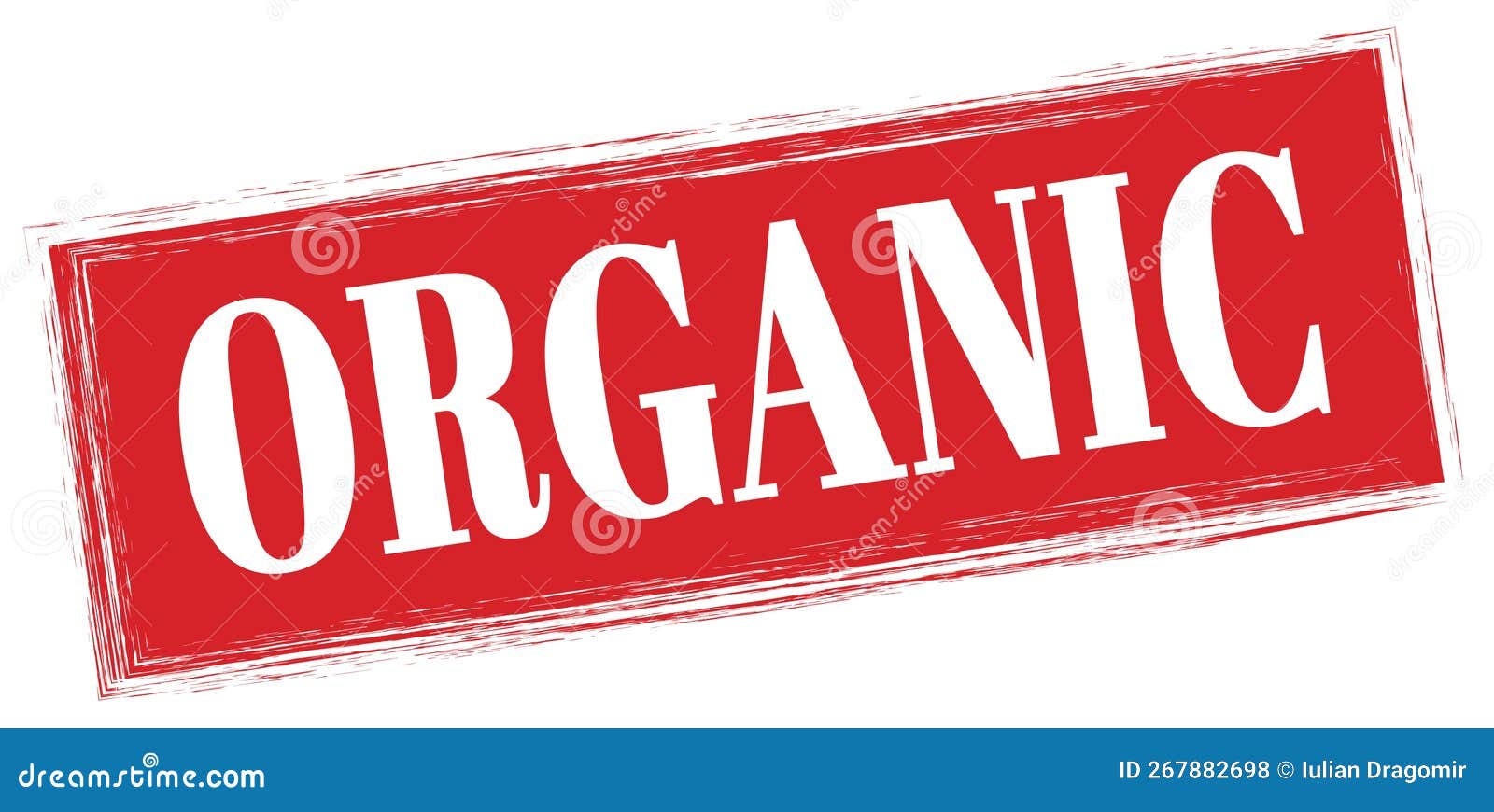 ORGANIC Text Written on Red Stamp Sign Stock Illustration ...