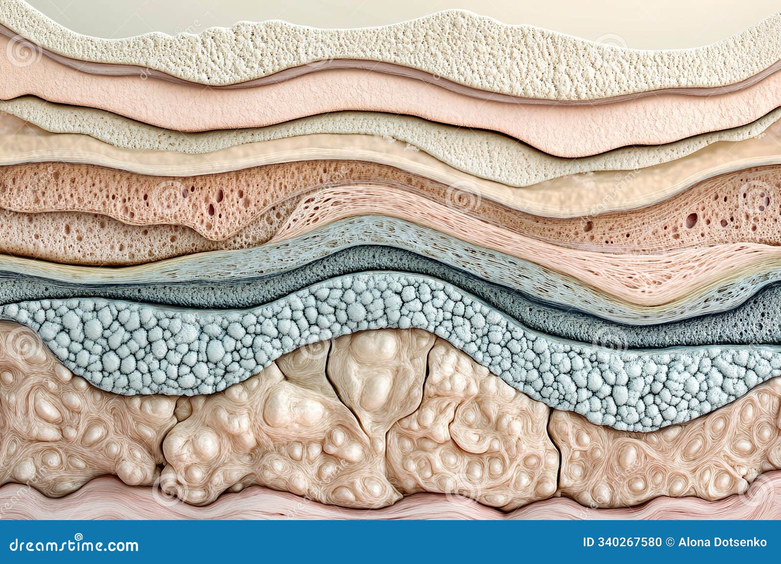 Organic Tissue Layers with Cellular Patterns and Textures Stock ...