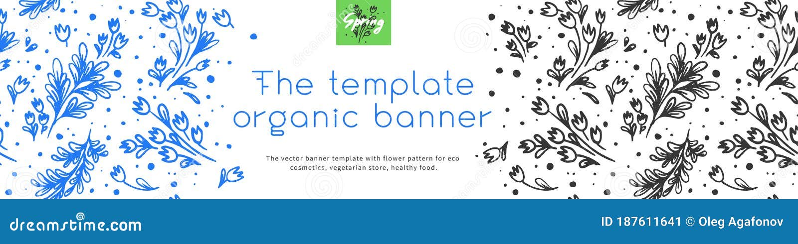 Banner Organic Ingredients, Template Design for Healthy Food Concept ...