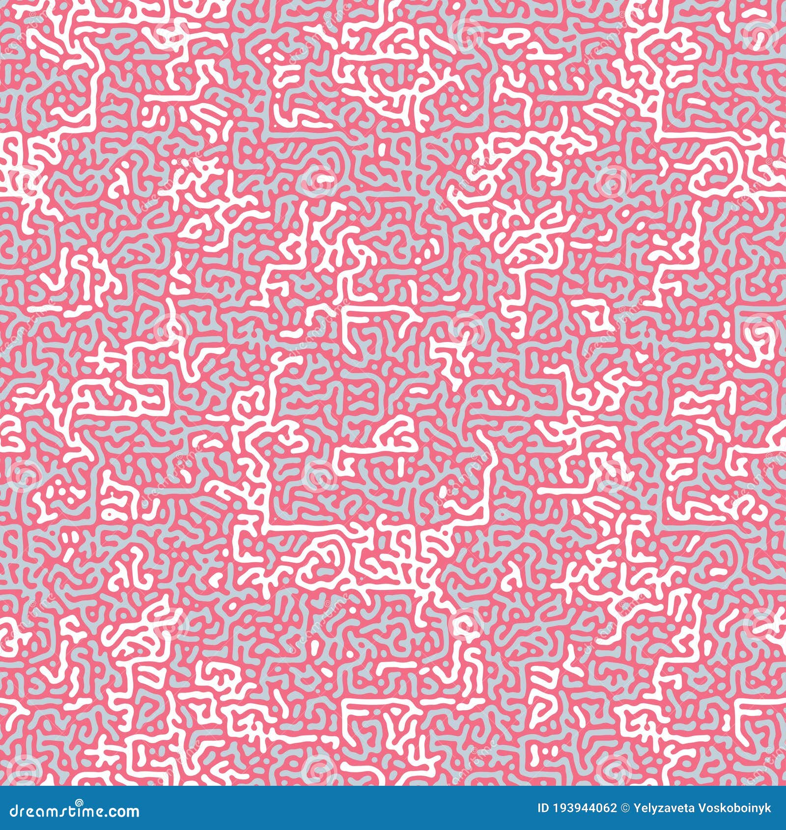 Organic Turing Reaction Diffusion Pattern Stock Vector Illustration