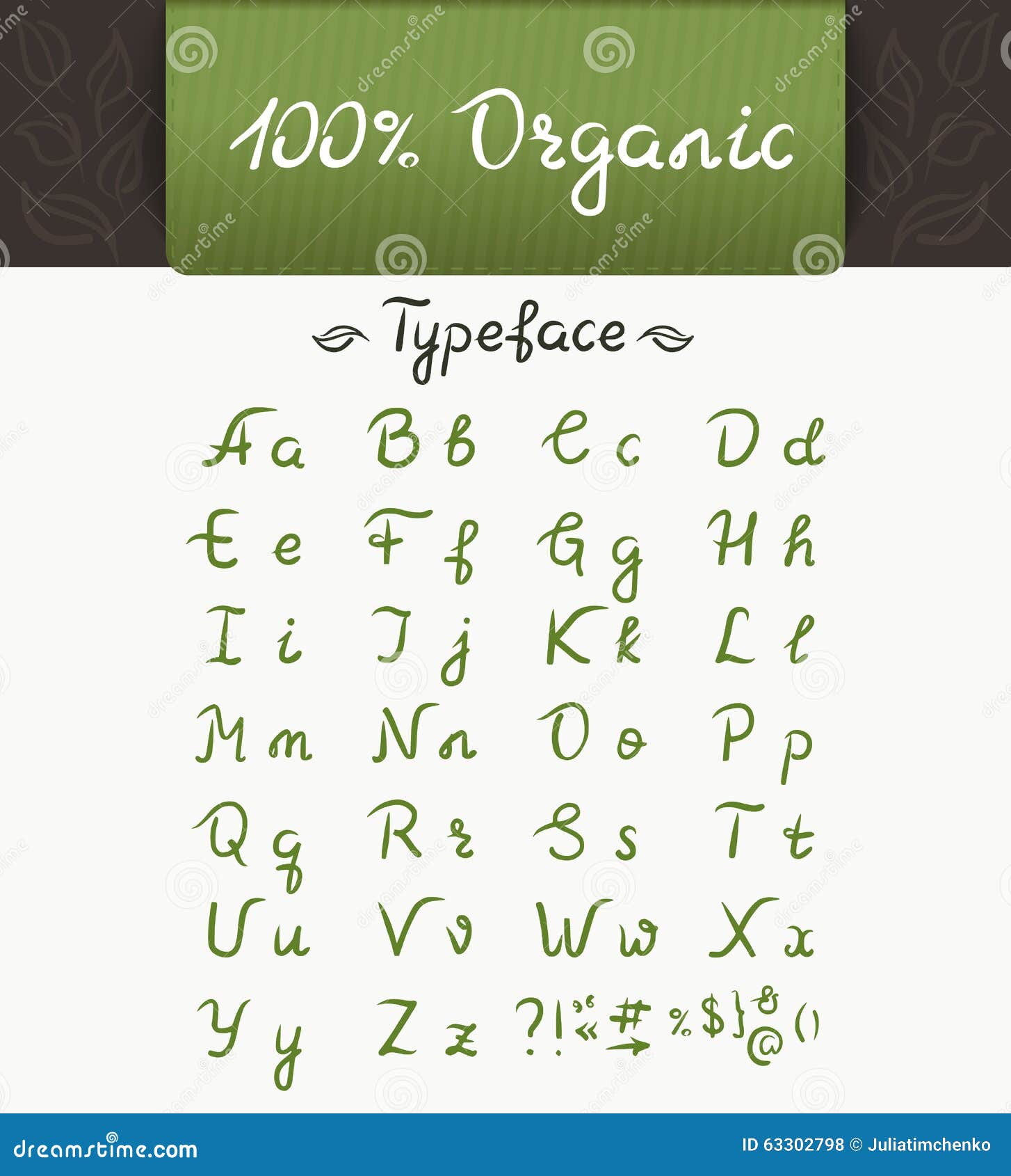 100 organic typeface stock vector. Illustration of brush - 63302798