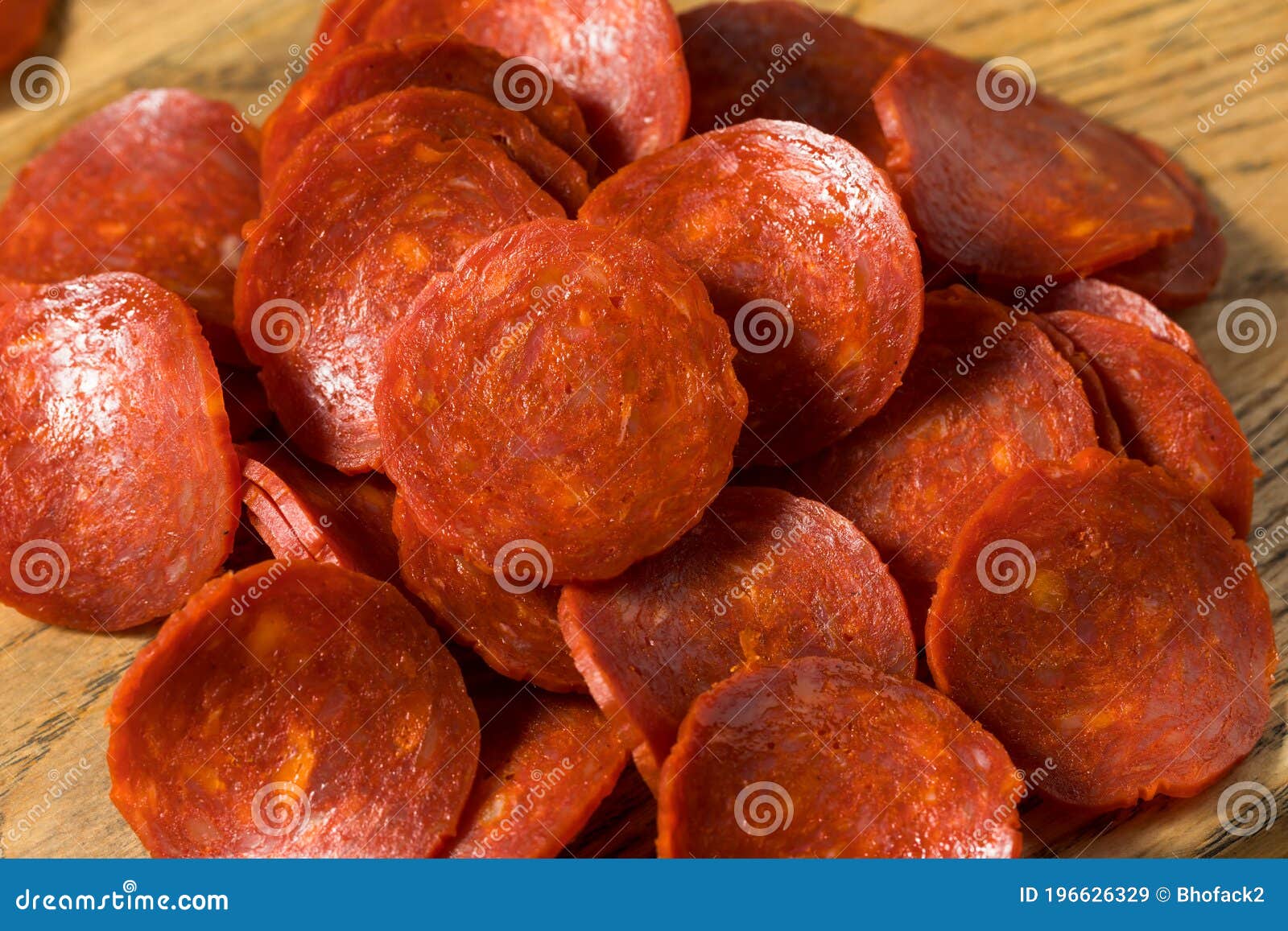Organic Uncured Italian Pepperoni Slices Stock Image - Image of italian ...