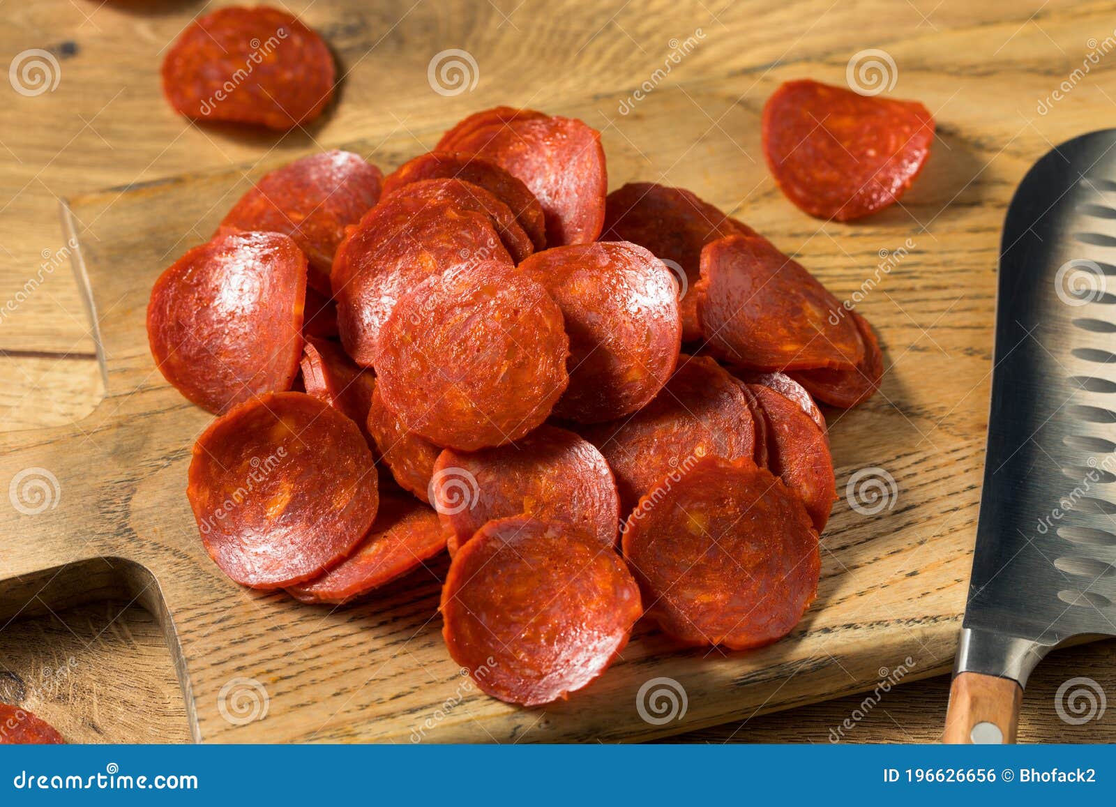 Organic Uncured Italian Pepperoni Slices Stock Photo - Image of organic ...