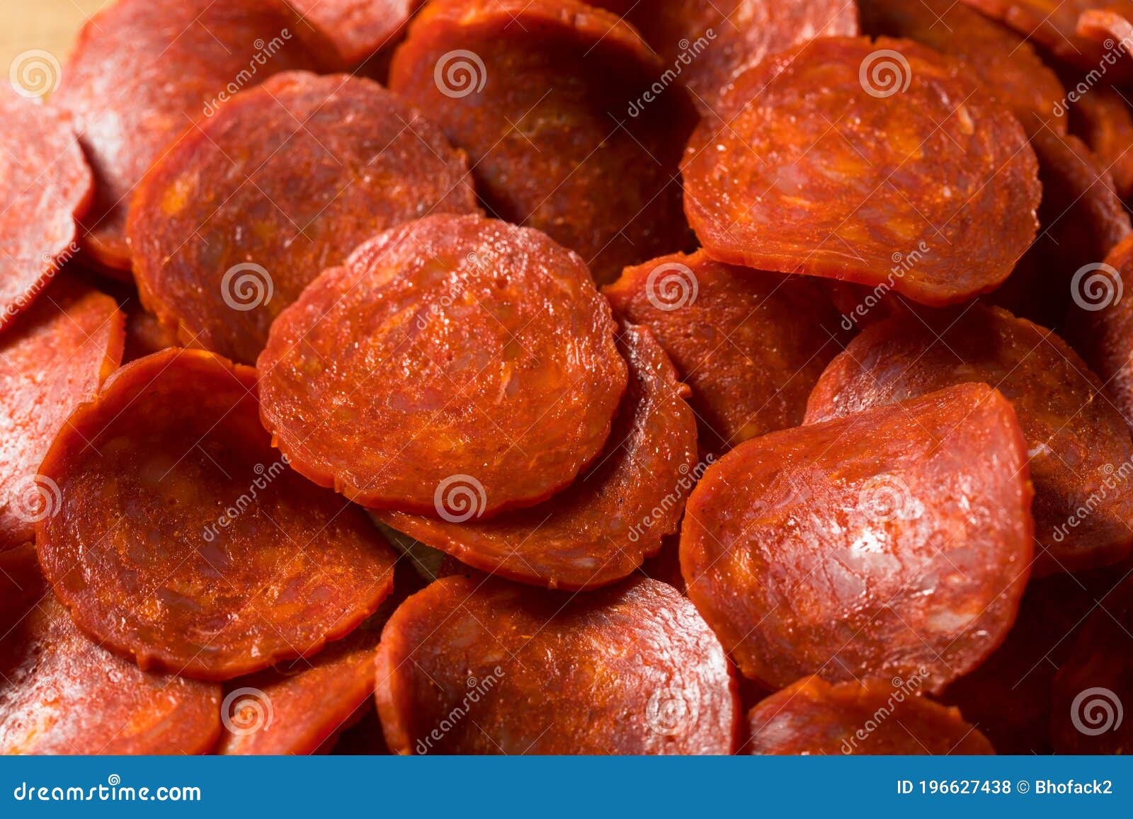 Organic Uncured Italian Pepperoni Slices Stock Photo - Image of savoury ...
