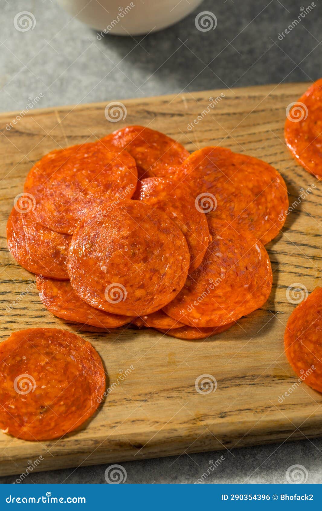 Organic Uncured Pepperoni Slices Stock Photo - Image of ingredients ...