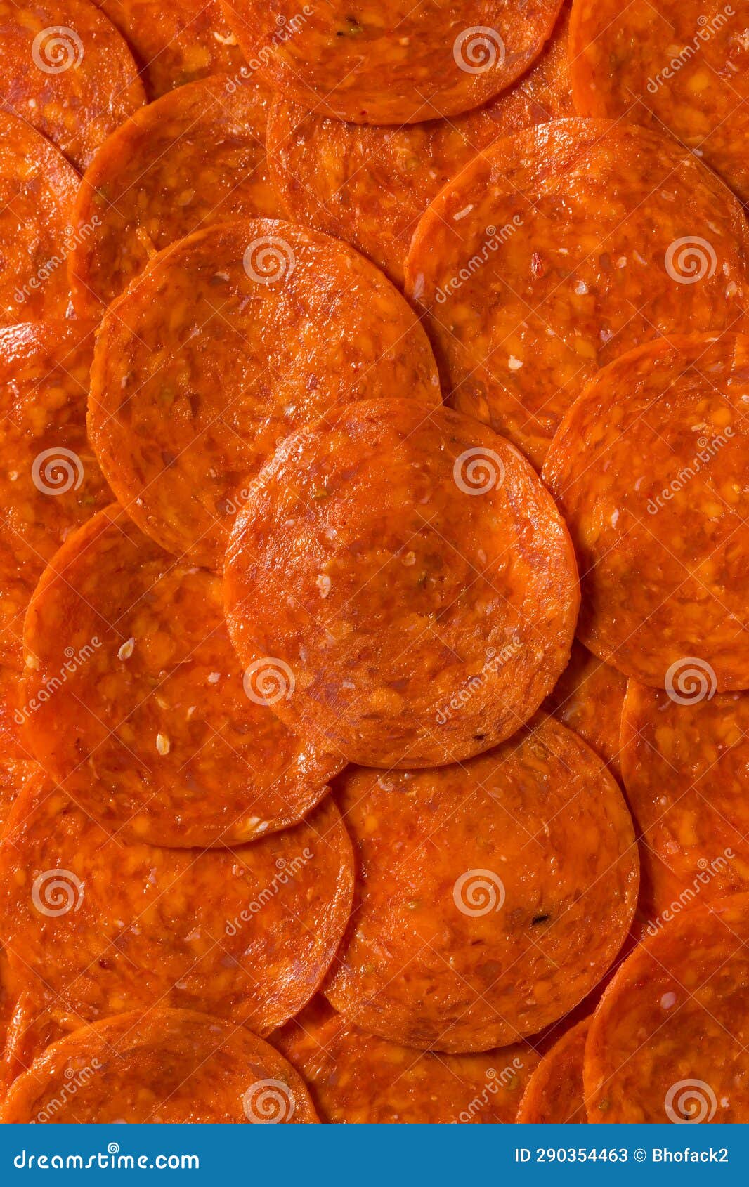 Organic Uncured Pepperoni Slices Stock Image - Image of group ...