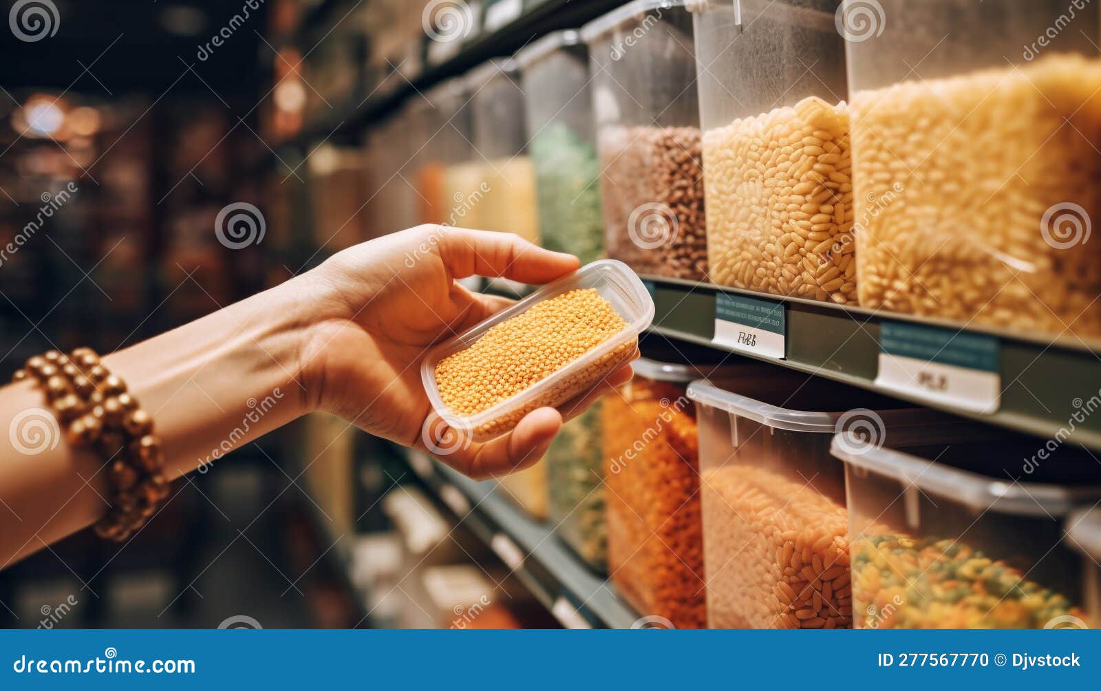 Organic Variety on Shelf, Hand Picking Fresh Ingredients at Store ...