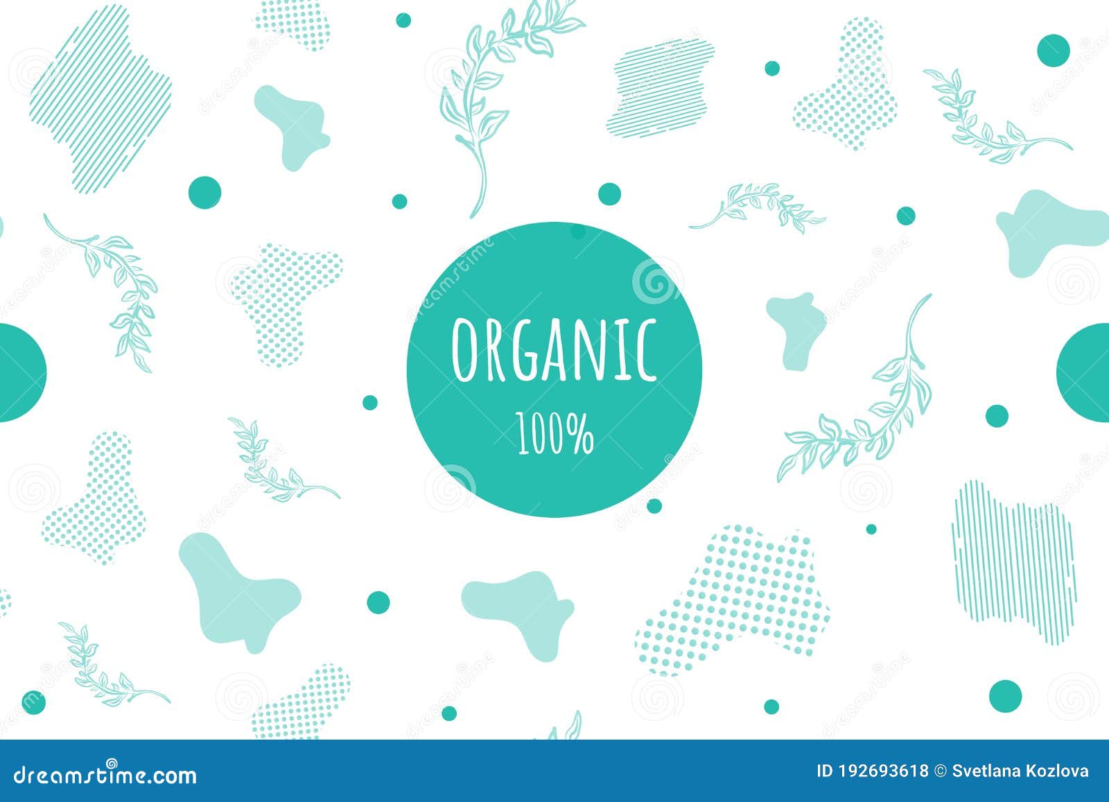 Organic Vector Composition with Abstract Elements and Branches of ...