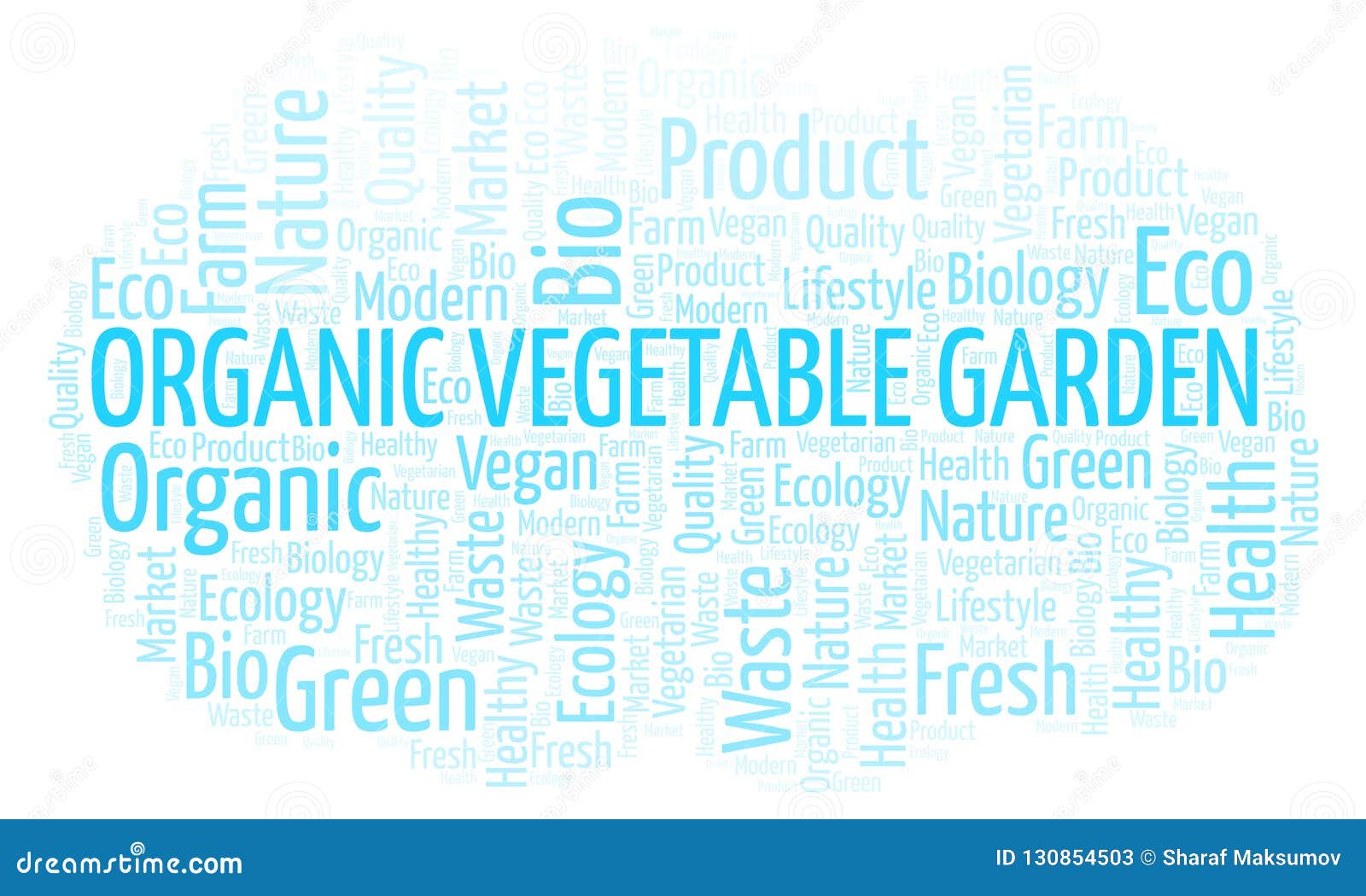 Organic Vegetable Garden Word Cloud. Stock Illustration - Illustration ...