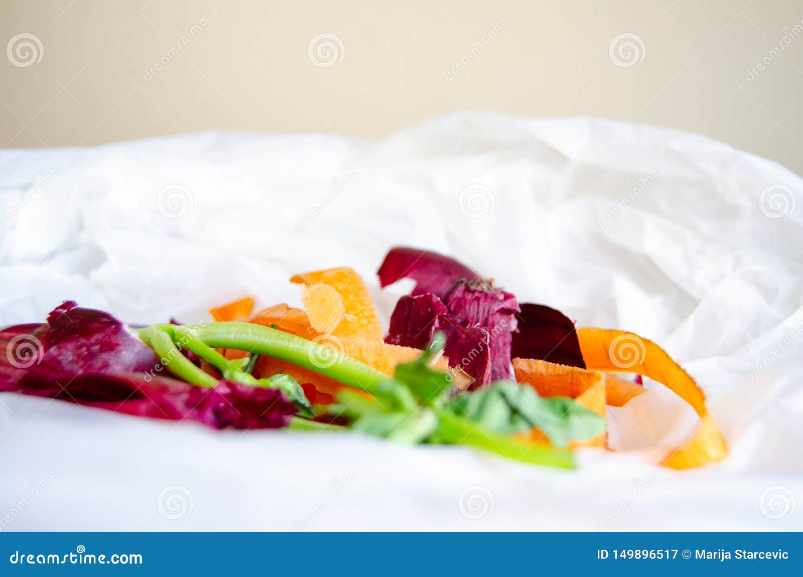 Organic Waste in Biodegradable Plastic Bag Stock Image - Image of ...