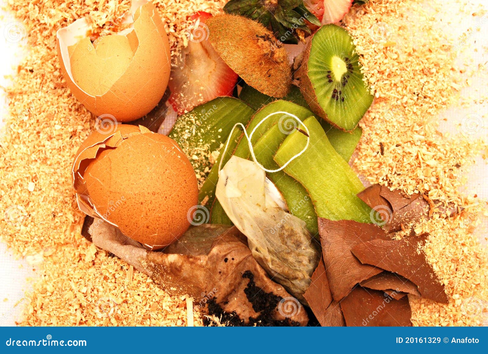 Organic waste for compost stock image. Image of wood - 20161329