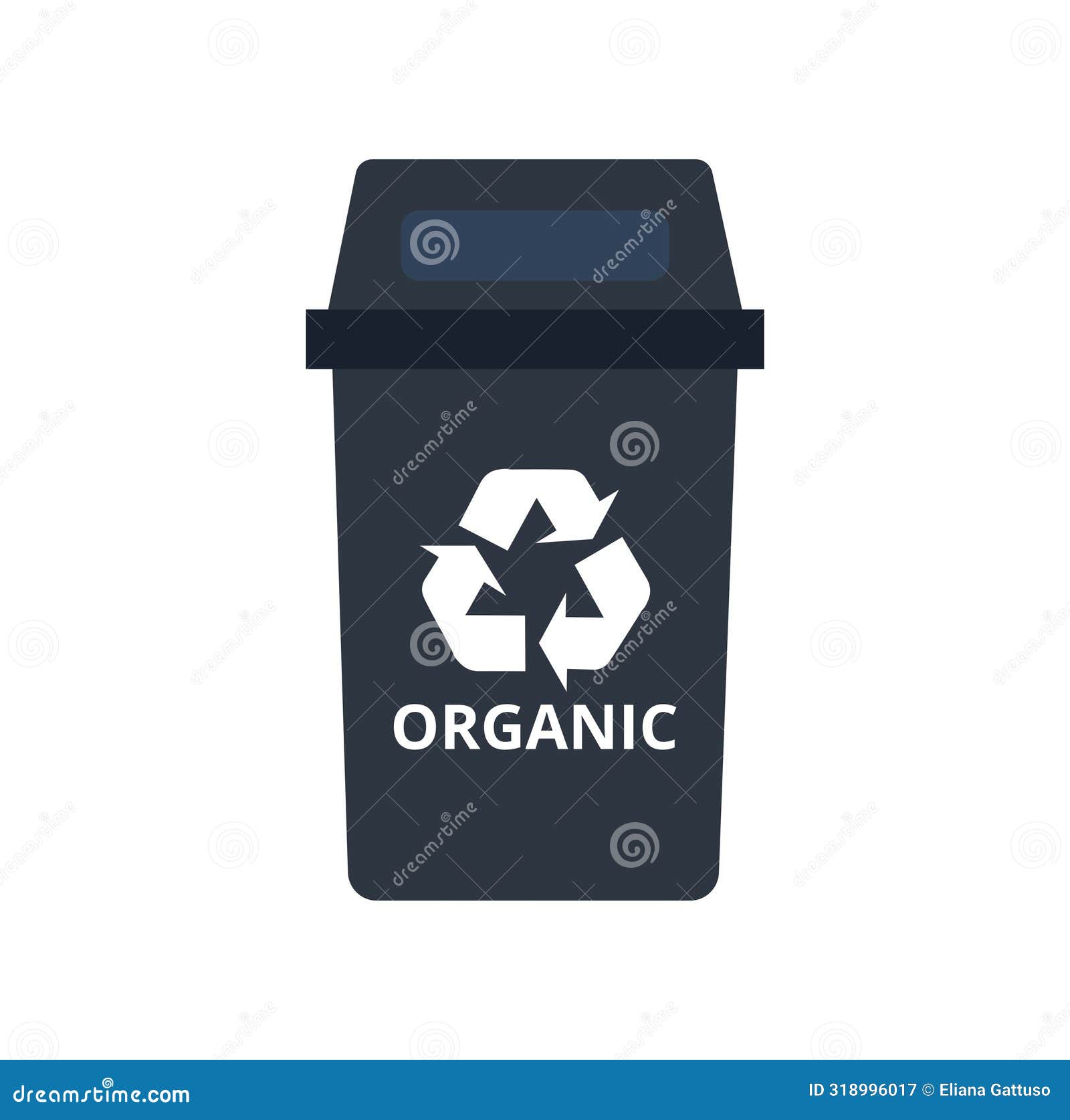 Organic Waste Container Symbol Stock Vector - Illustration of waste ...