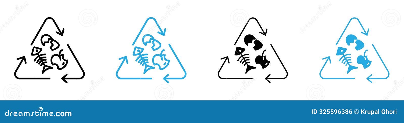 Organic Waste Icon for Recycling Programs, Composting, and ...