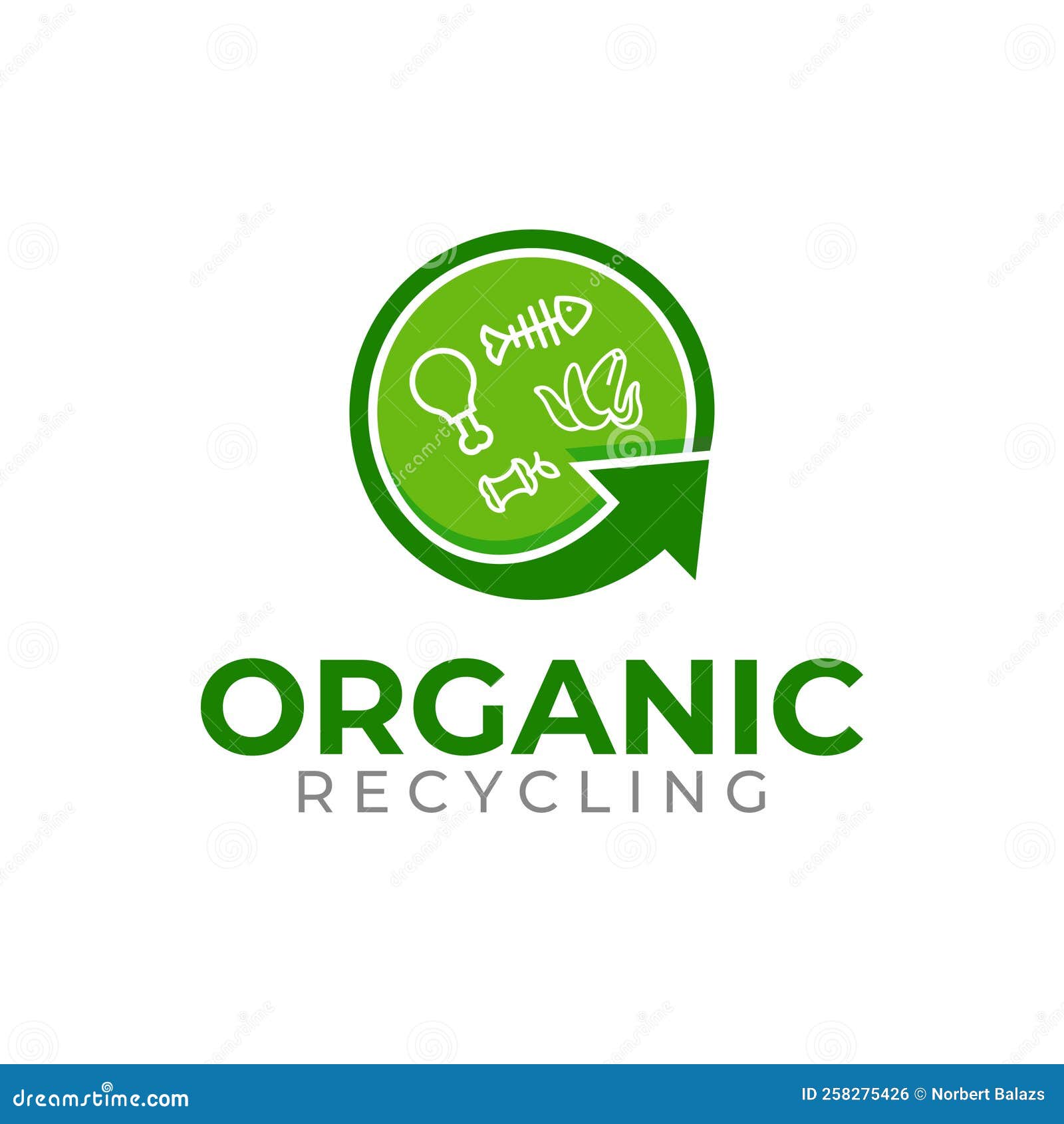 Organic Waste Logo Template. Organic Waste Icon. Stock Vector ...