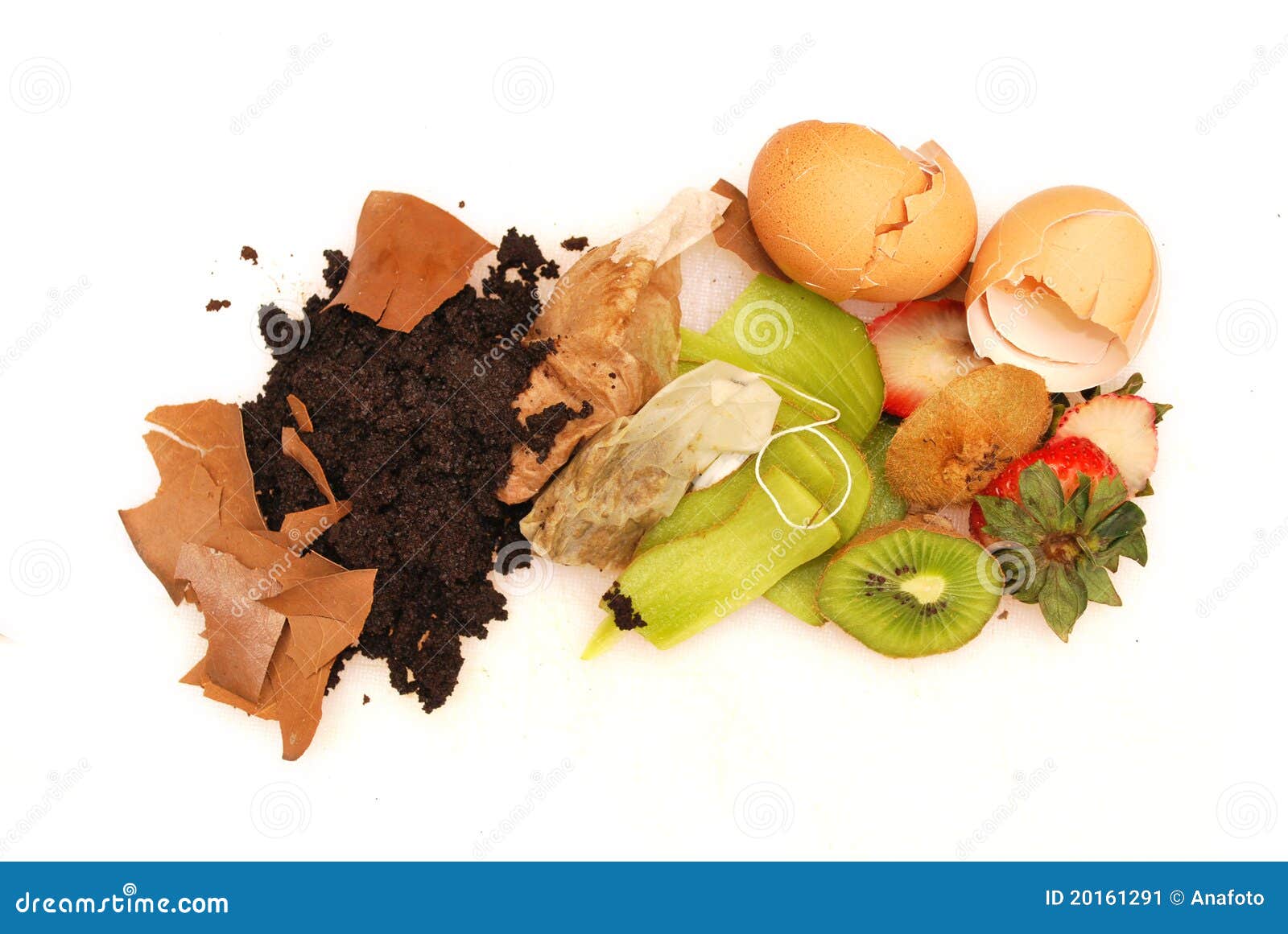 Organic Waste White Background Stock Image - Image of trash, isolated ...