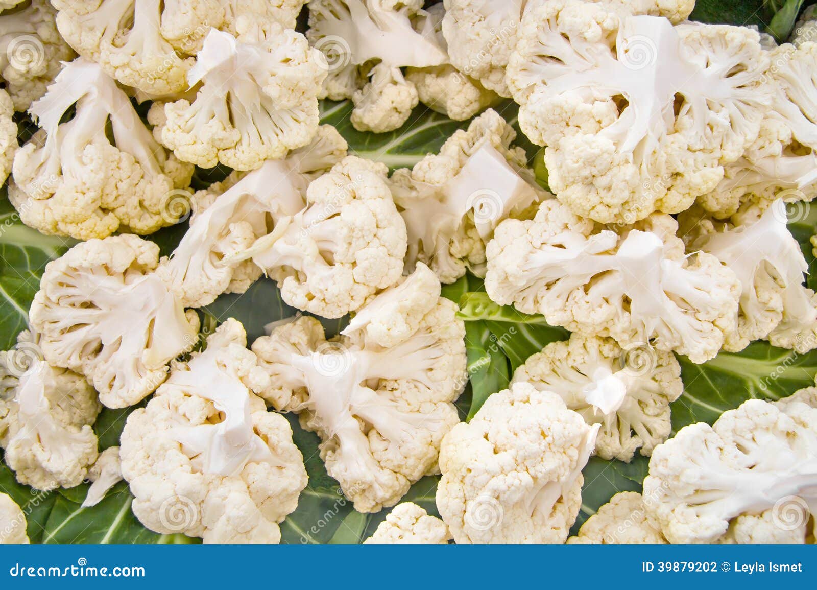 Organic White Cauliflower stock photo. Image of garnish - 39879202