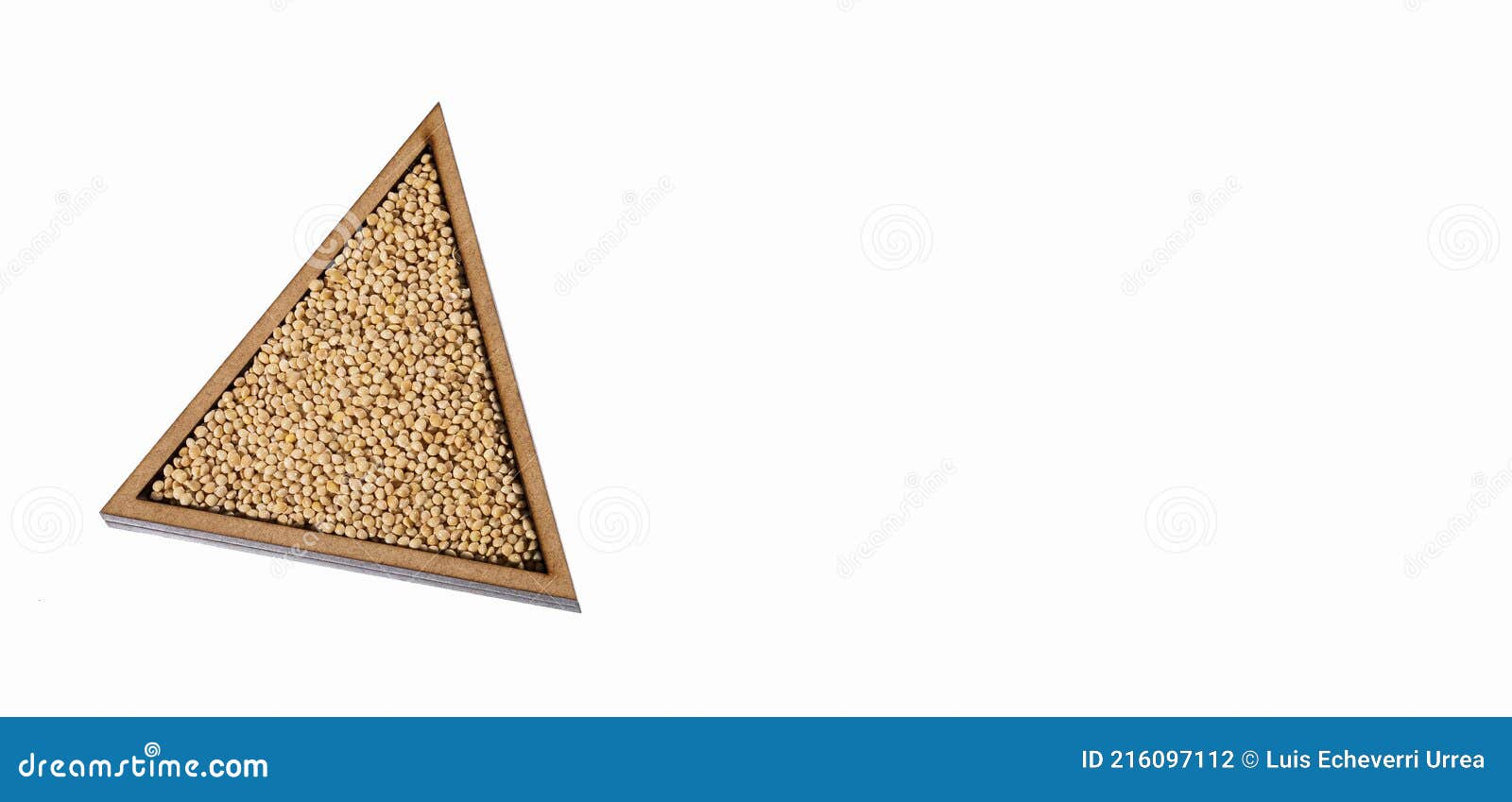 Organic White Millet Seeds - Triangular Bowl Stock Photo - Image of ...