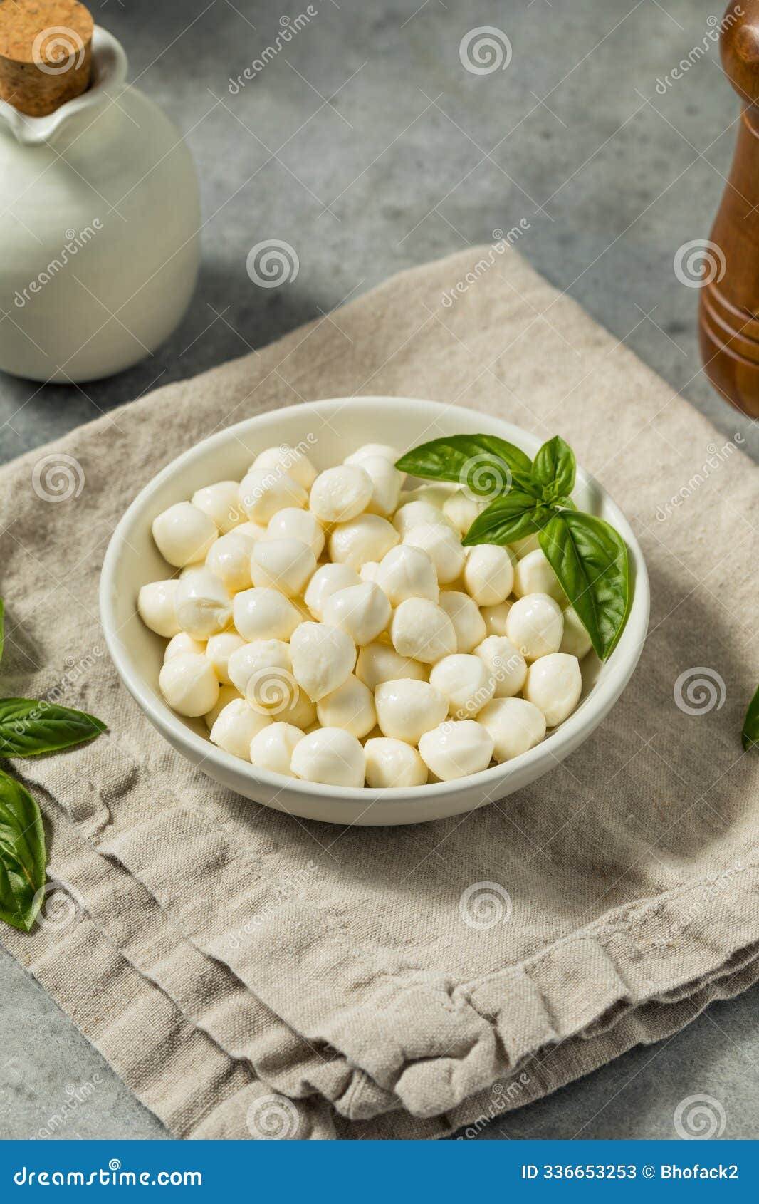 Organic White Mozzarella Pearls Cheese Stock Image - Image of milk ...