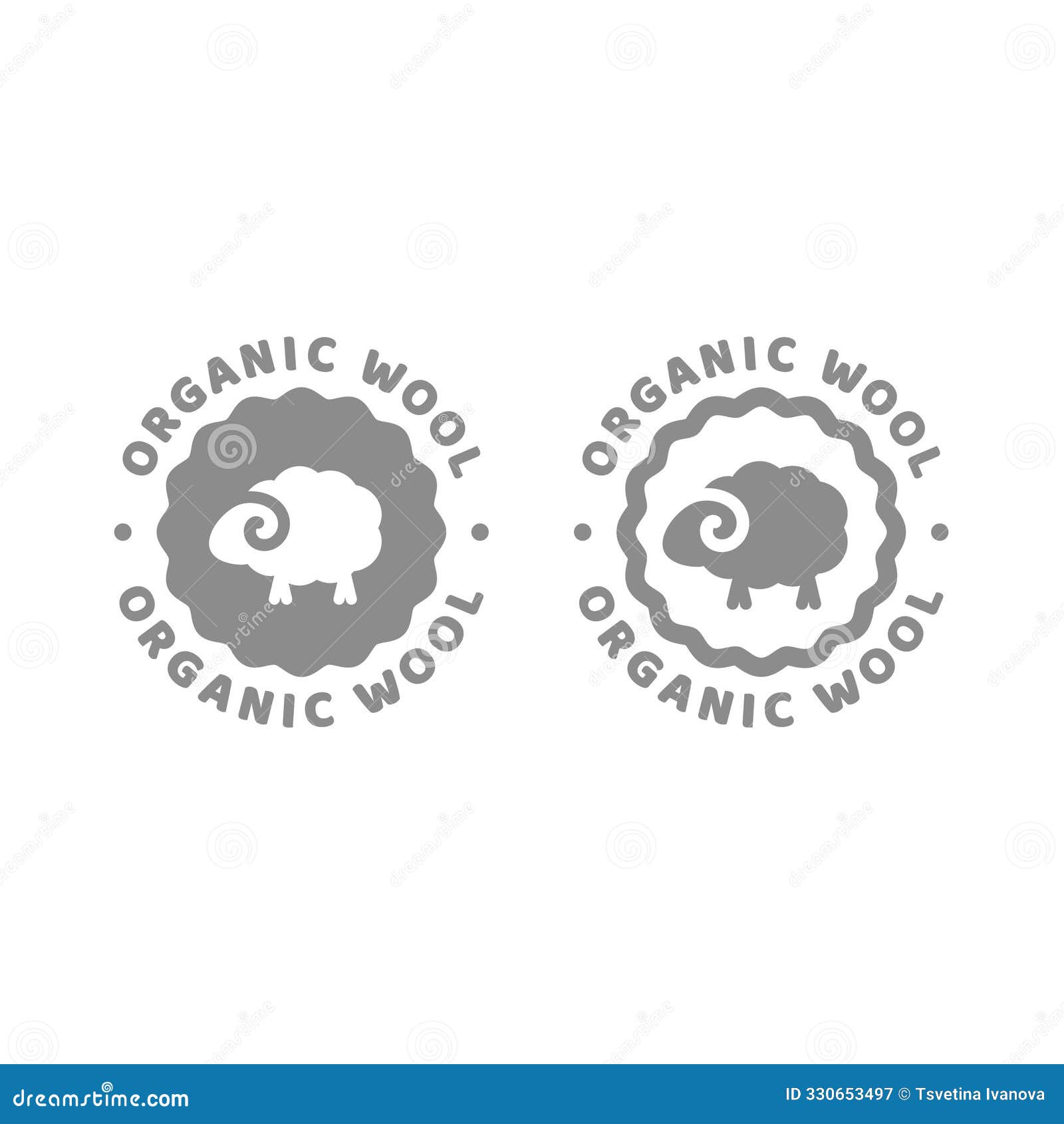 Organic Wool Vector Label | CartoonDealer.com #307012635
