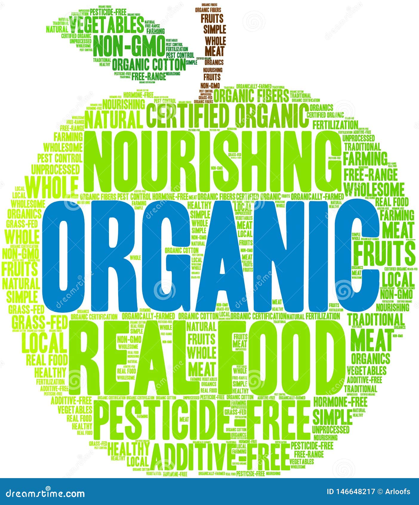 Organic Word Cloud stock vector. Illustration of wholesome - 146648217