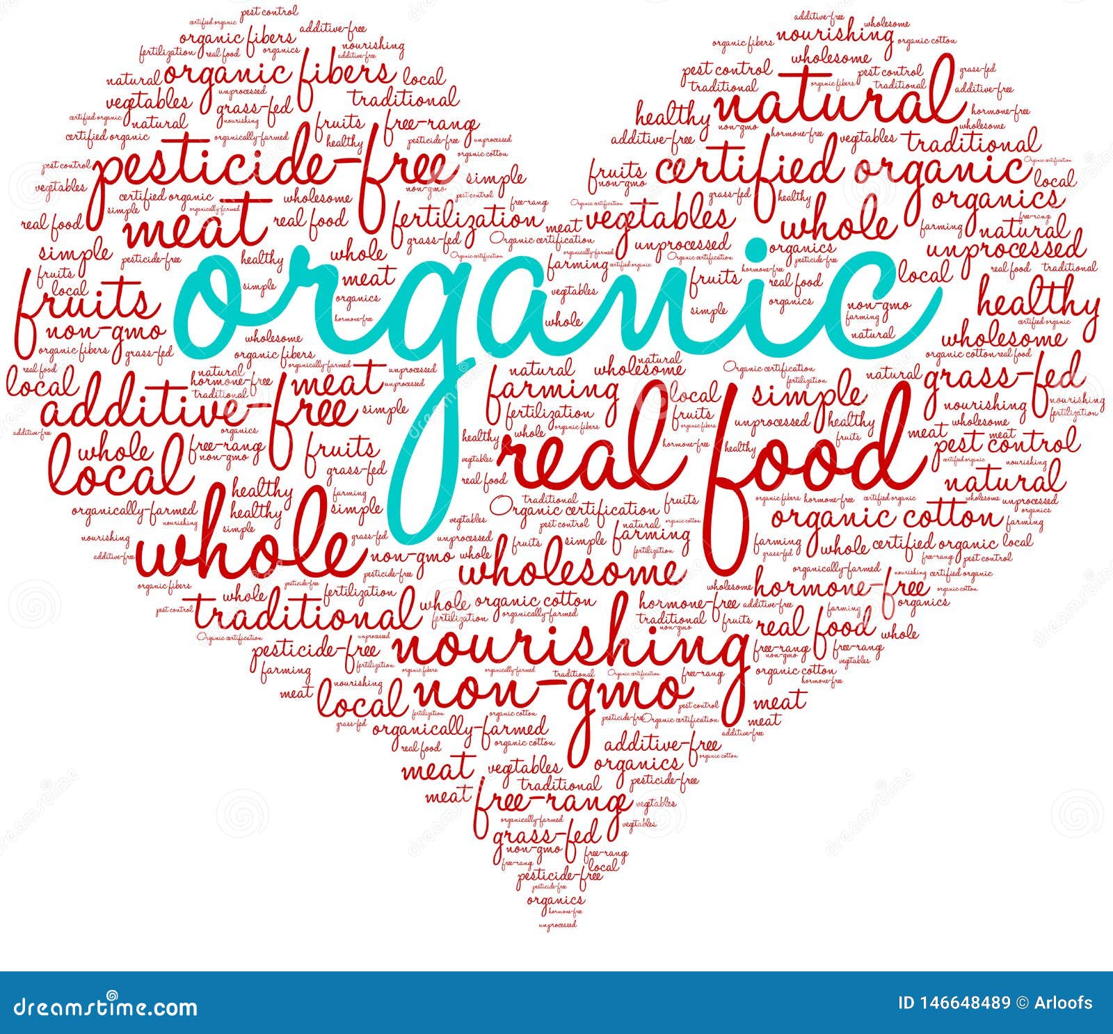 Organic Word Cloud stock vector. Illustration of hormone - 146648489