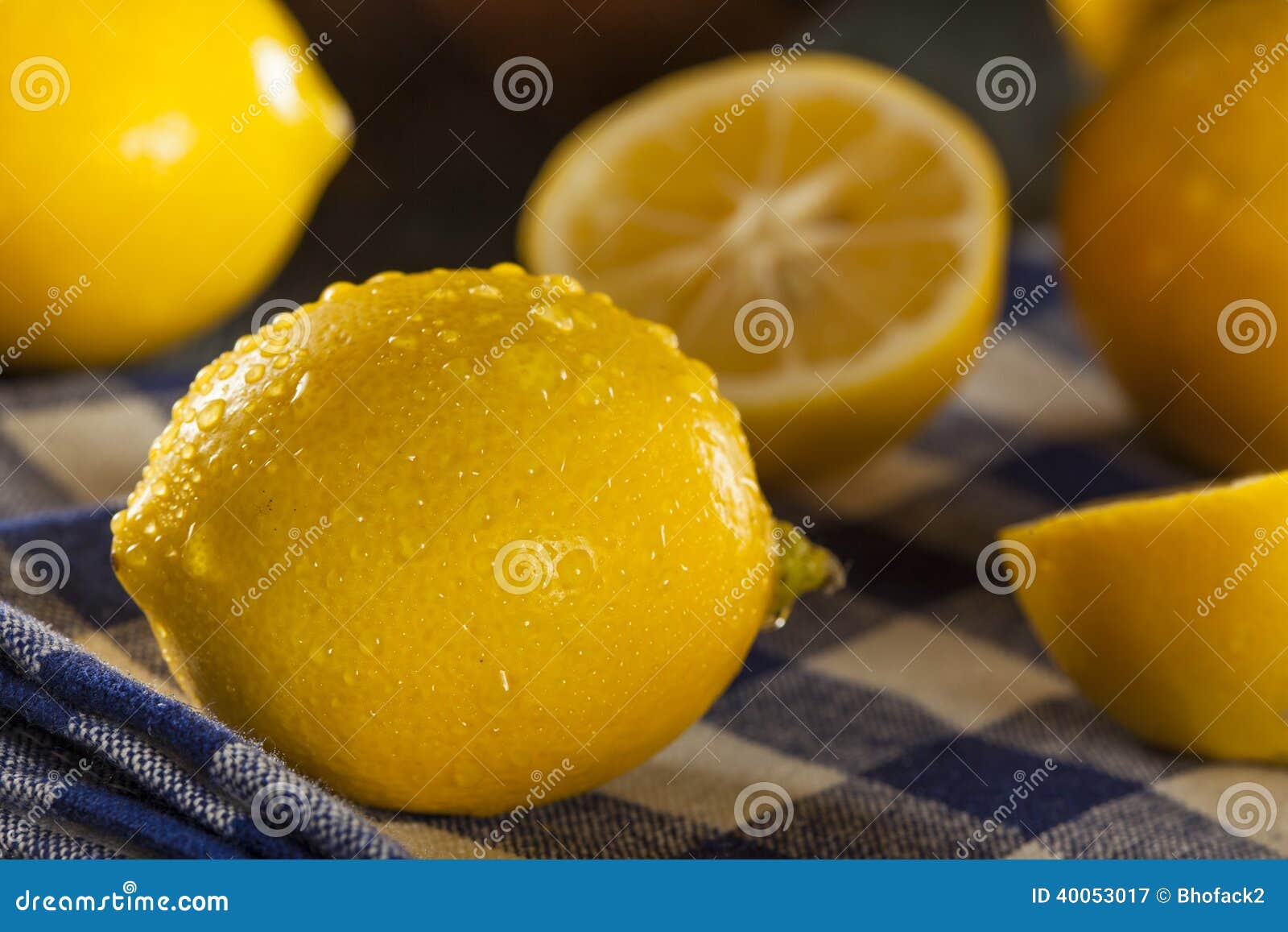 Organic Yellow Citrus Lemons Stock Image - Image of slice, delicious ...
