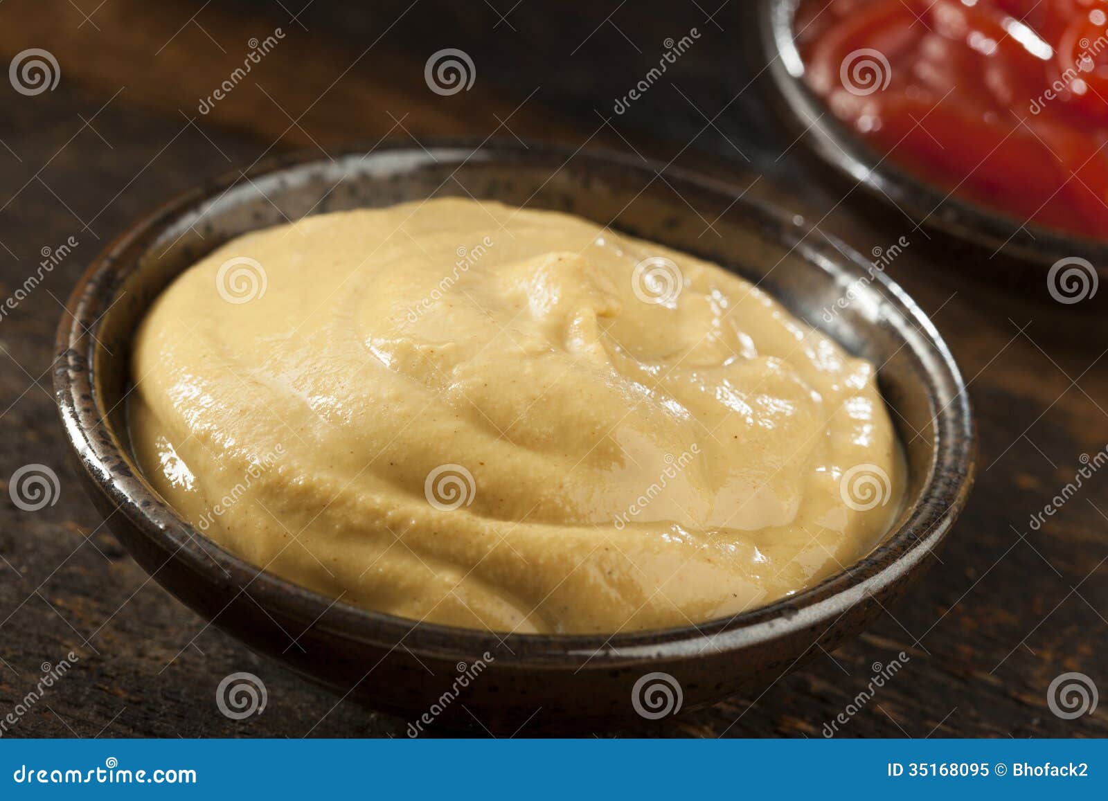 Organic Yellow Mustard Condiment Stock Image - Image of spice, ketchup ...