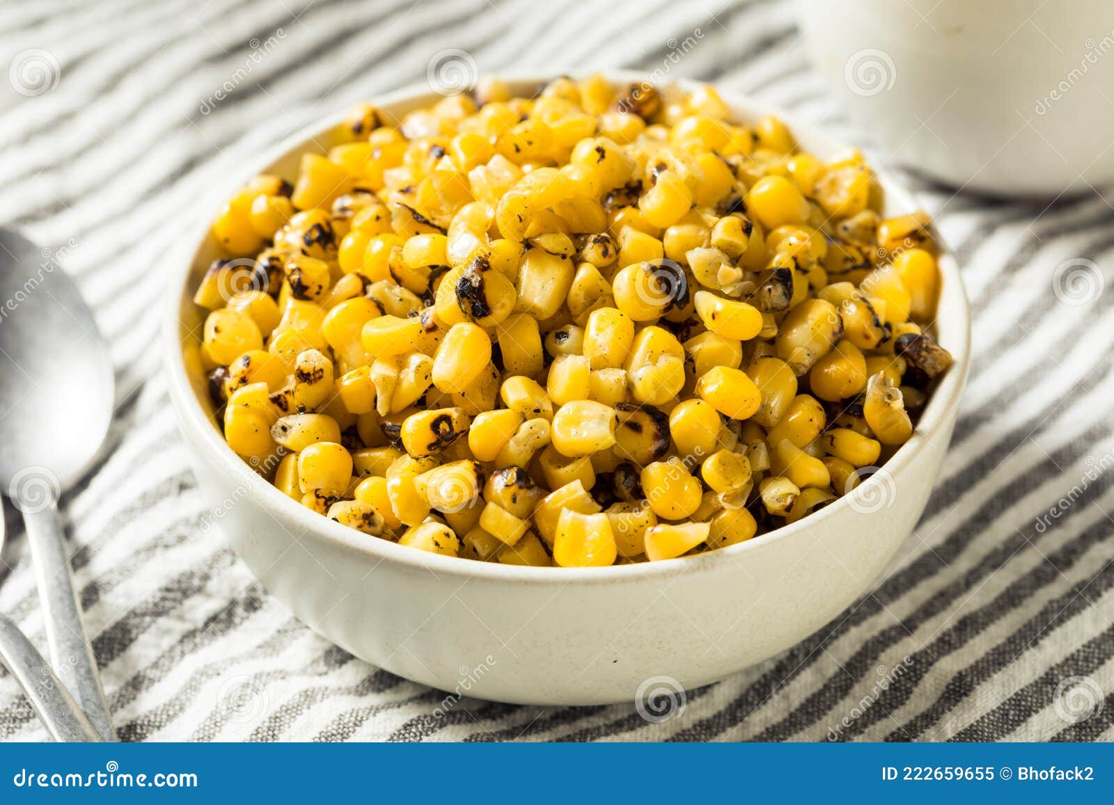 Organic Yellow Roasted Sweetcorn Stock Image - Image of roast, grilling ...