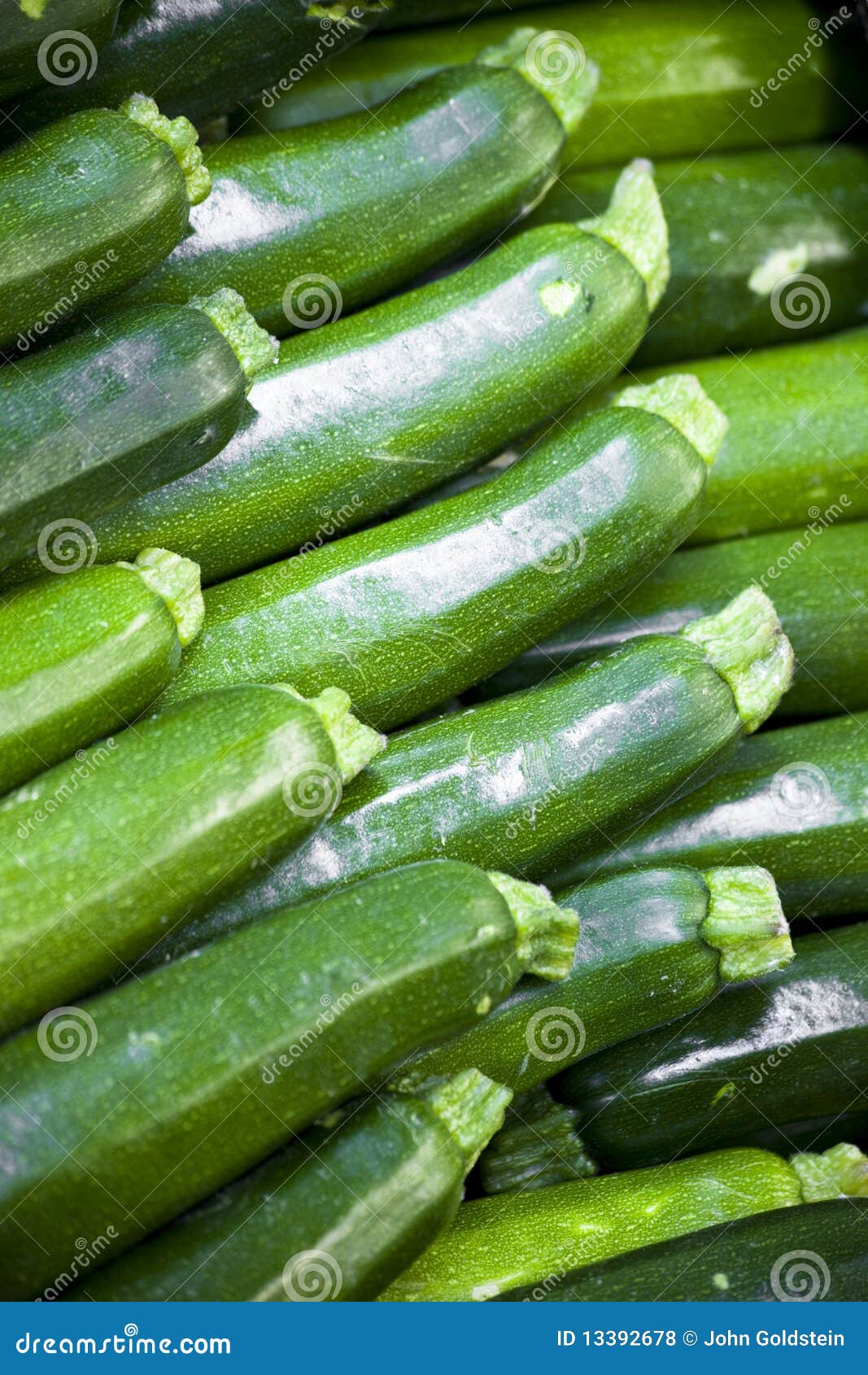 Organic Zucchinis on Display at Market Stock Photo - Image of farm ...