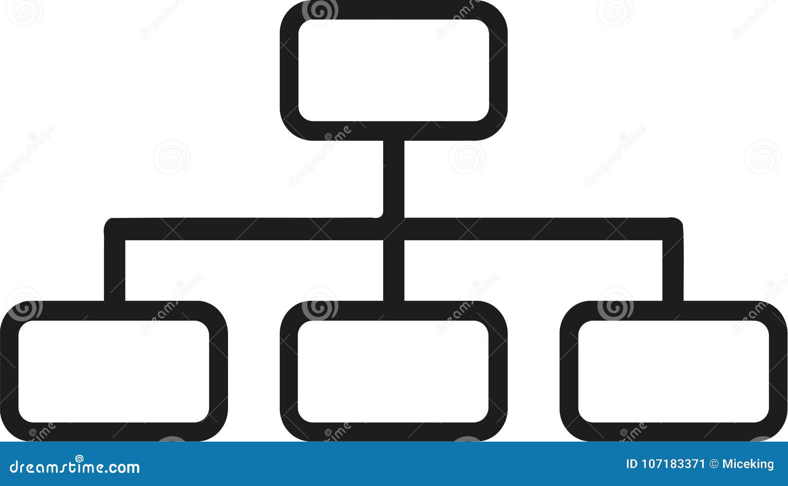 Organigram icon chart stock vector. Illustration of graph - 107183371