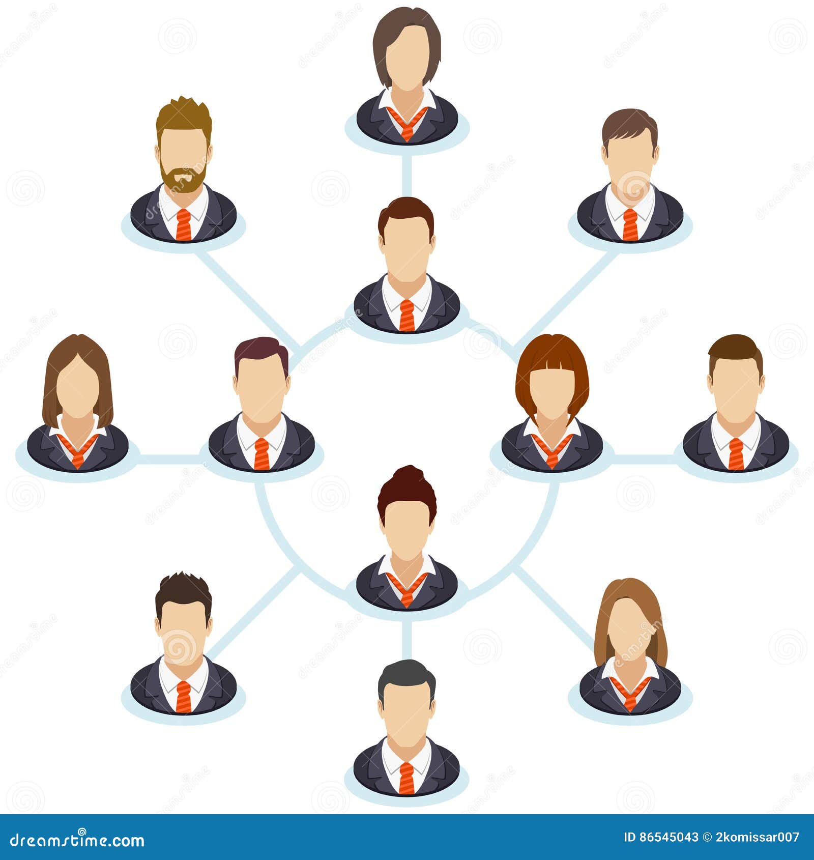 Organigramme illustration de vecteur. Illustration du plat - 86545043