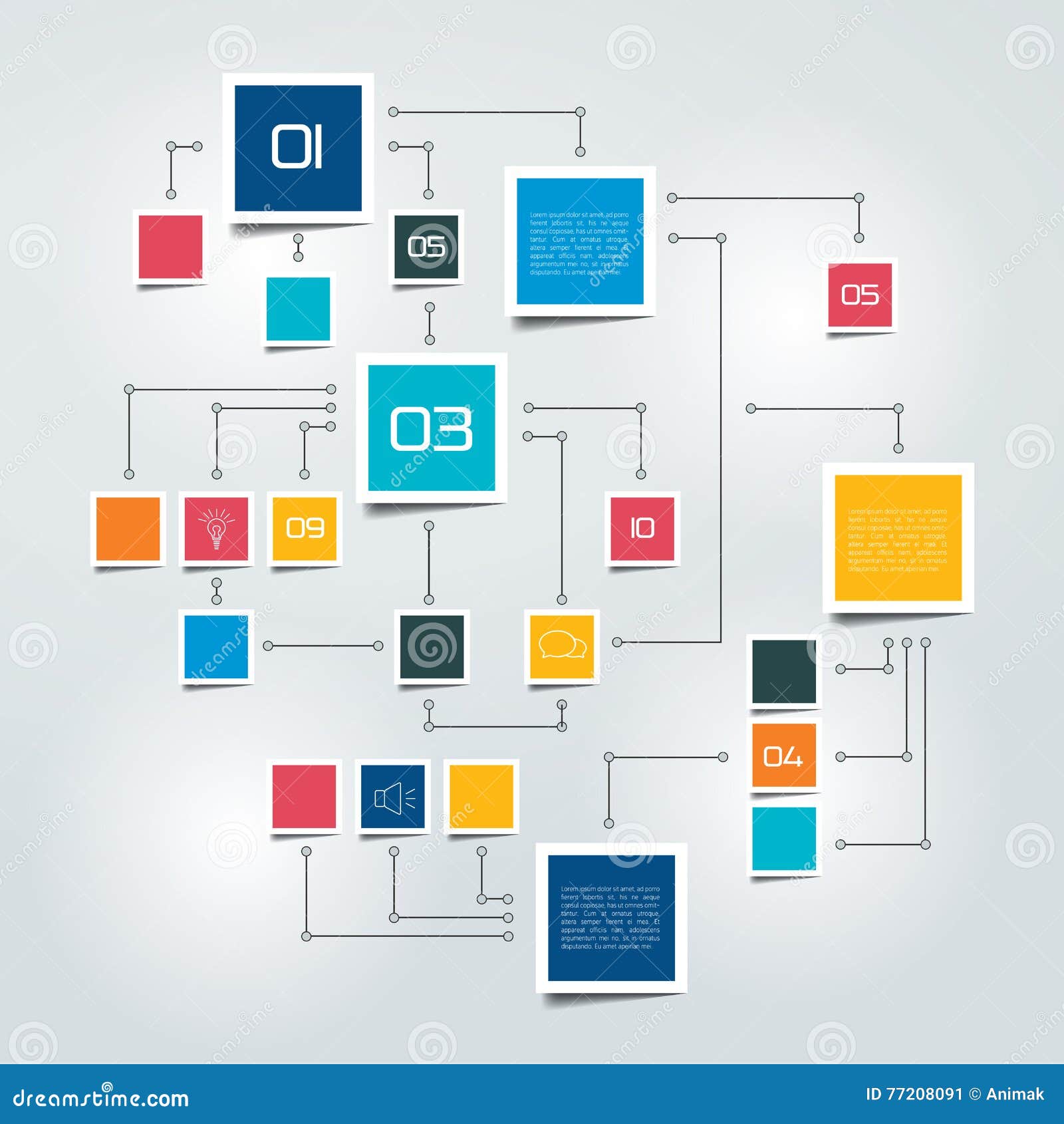 Organigramme infographic illustration de vecteur. Illustration du ...