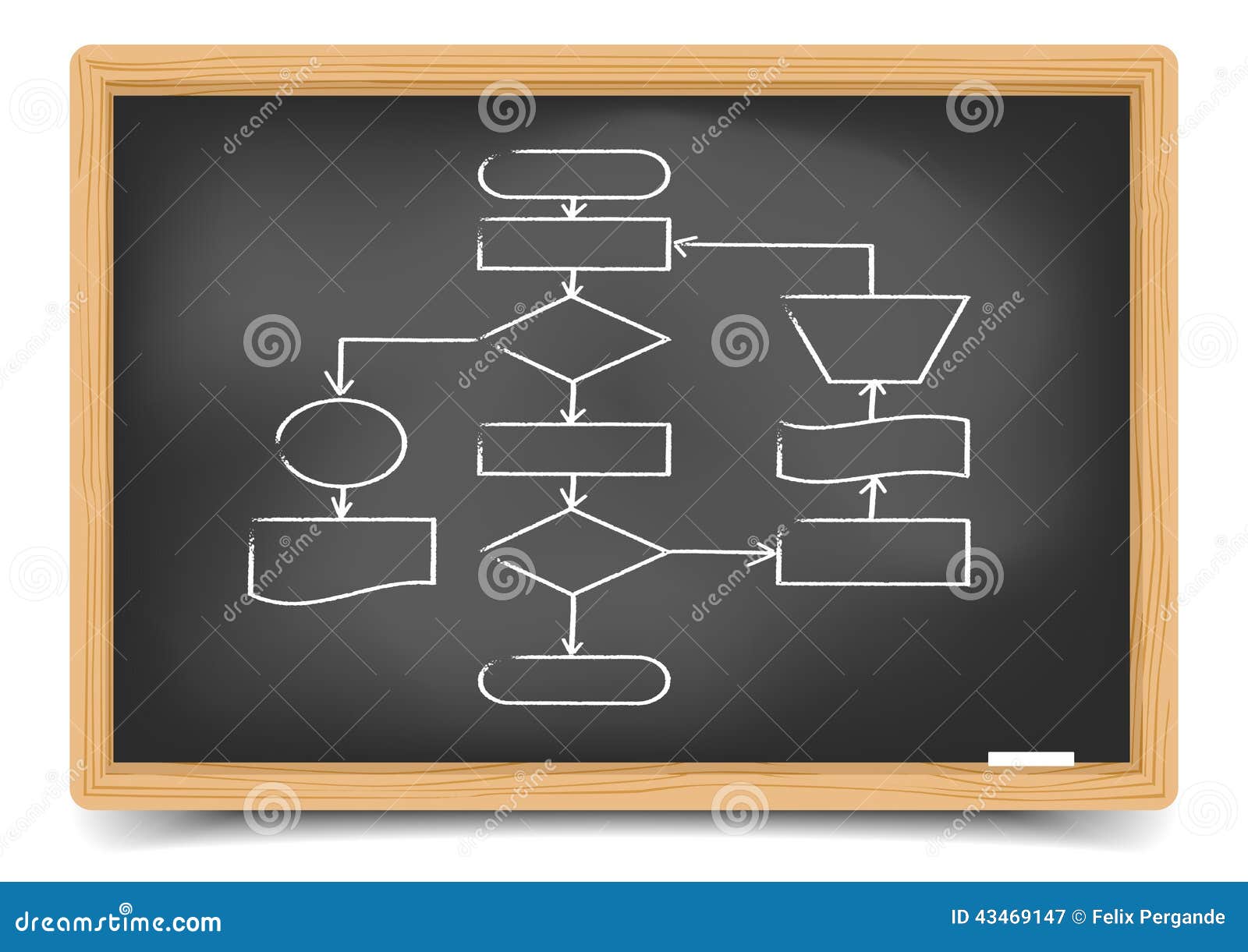 Organigramme Vide De Tableau Noir Illustration Stock - Illustration of ...