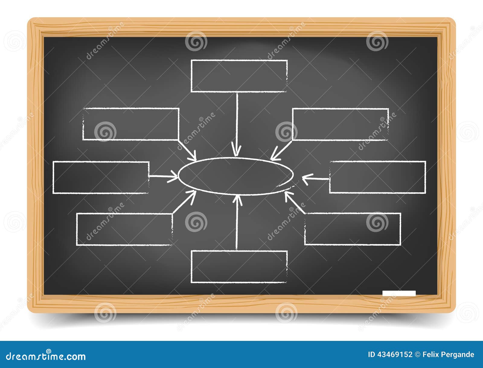 Organigramme Vide De Tableau Noir Illustration Stock - Illustration du ...
