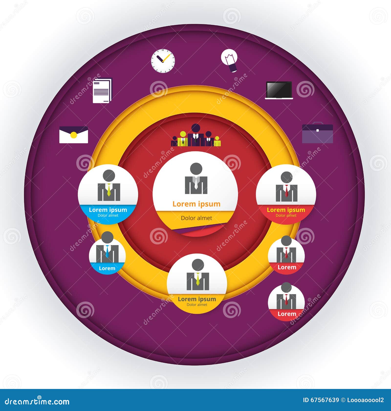Organisation Chart. Corporate Relation Chart. ORG Tree. Vector Stock ...