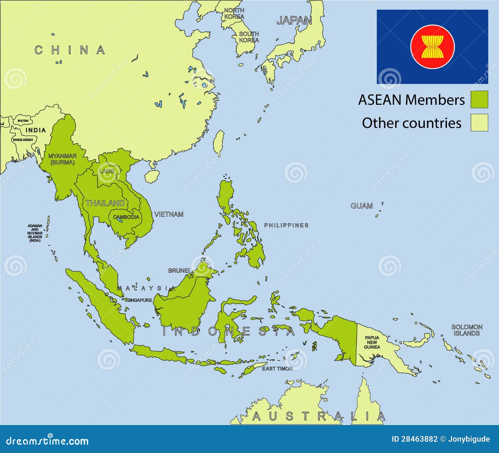 Organisation d'ASEAN illustration stock. Illustration of nations - 28463882