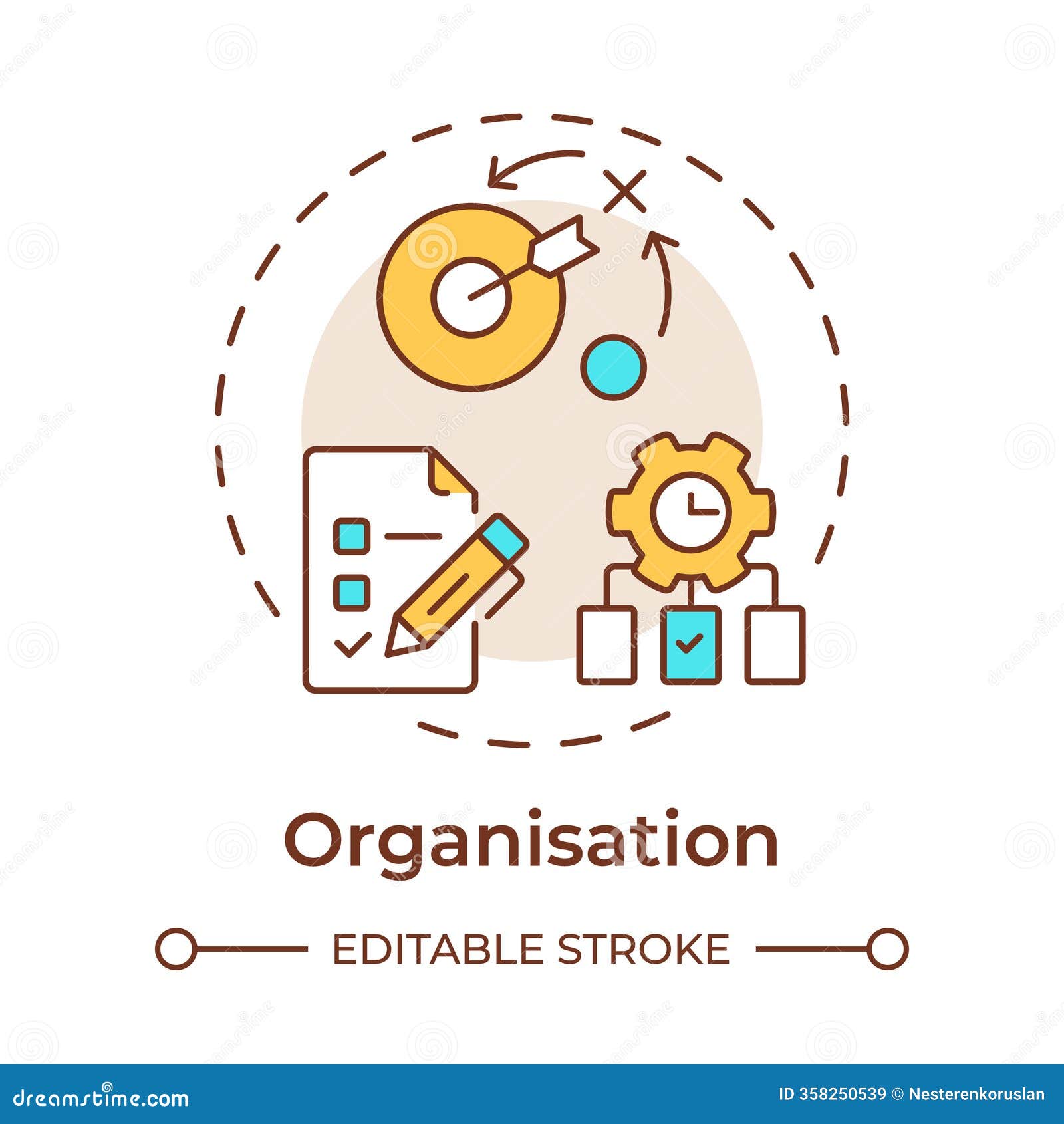 Organisation Multi Color Concept Icon Stock Vector - Illustration of ...