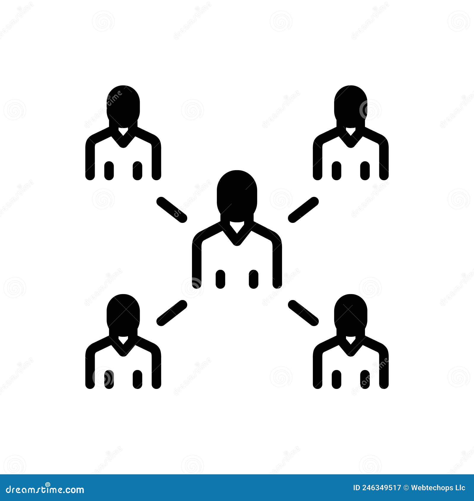 Black Solid Icon for Organised, Union and Unionized Stock Vector ...