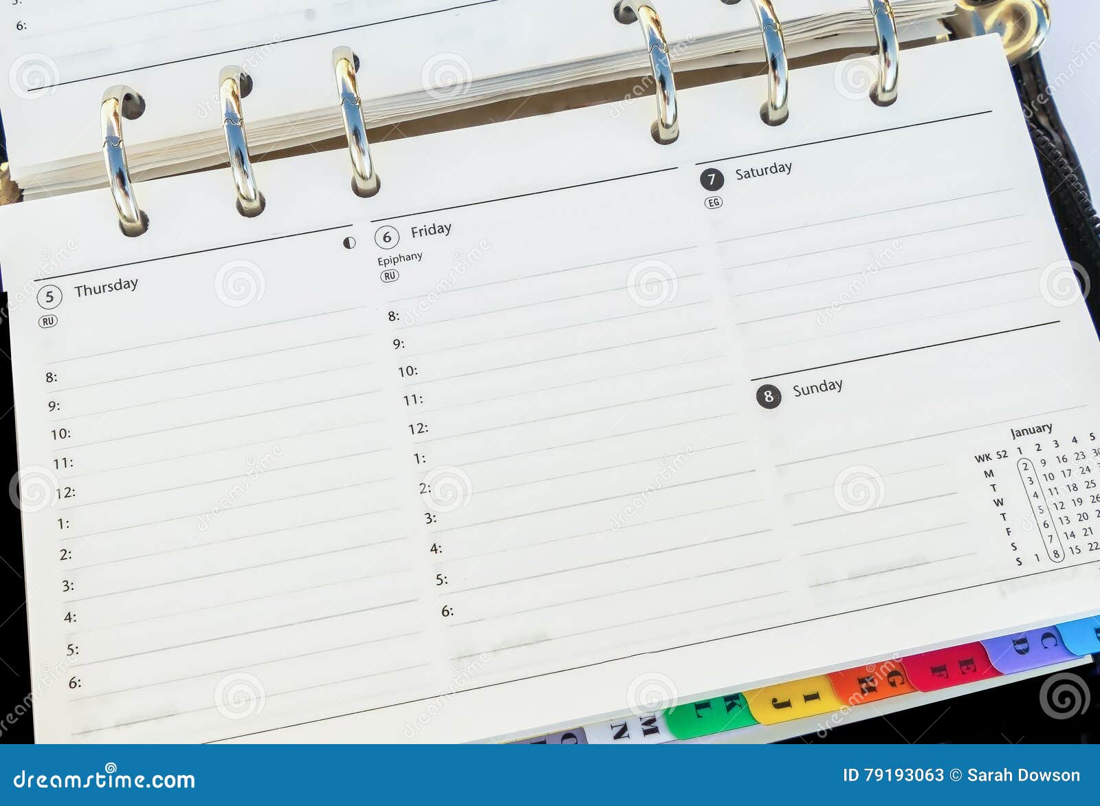 Organiser Diary Page stock image. Image of traditional - 79193063