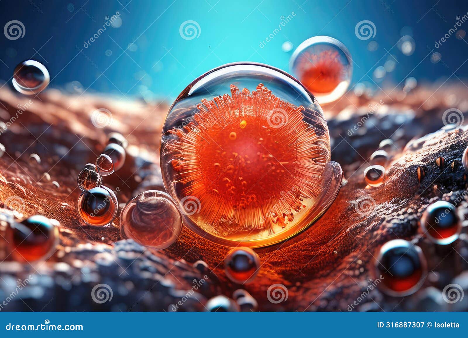 Organism Cell Inside Microscopic View Stock Image - Image of abstract ...