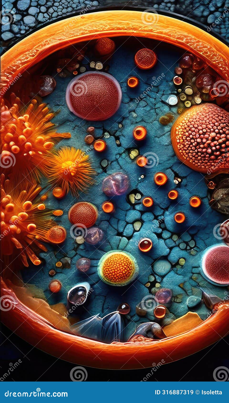 Organism Cell Inside Microscopic View Stock Image - Image of vein, body ...